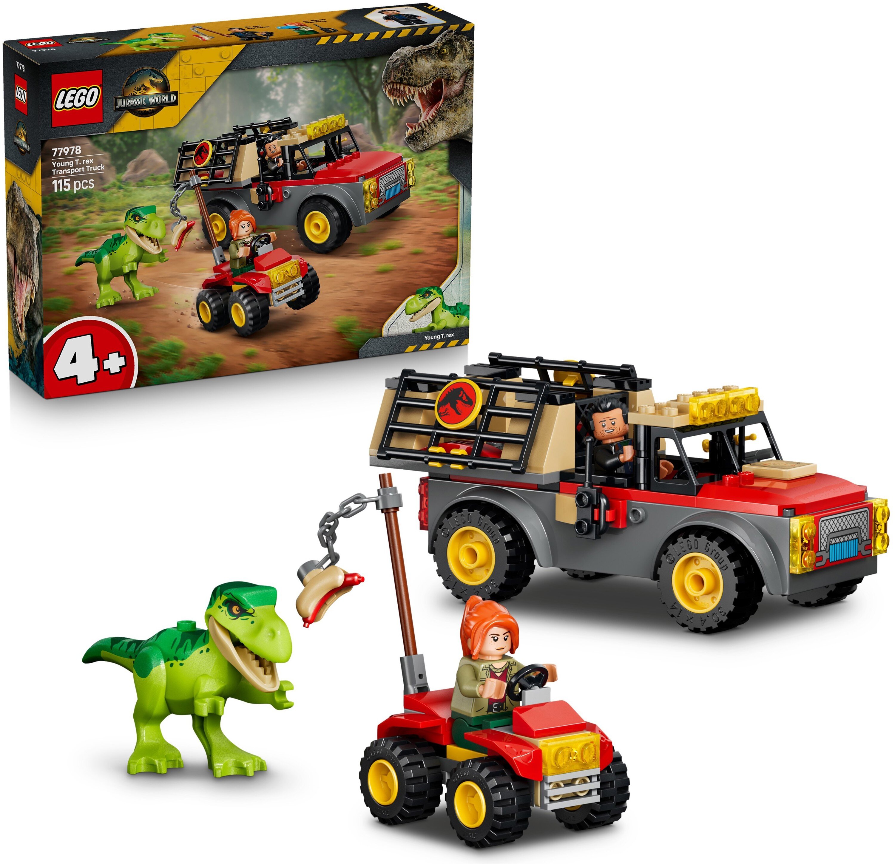 LEGO 77978 Jurassic World Ciężarówka do transportu młodego tyranozaura ...