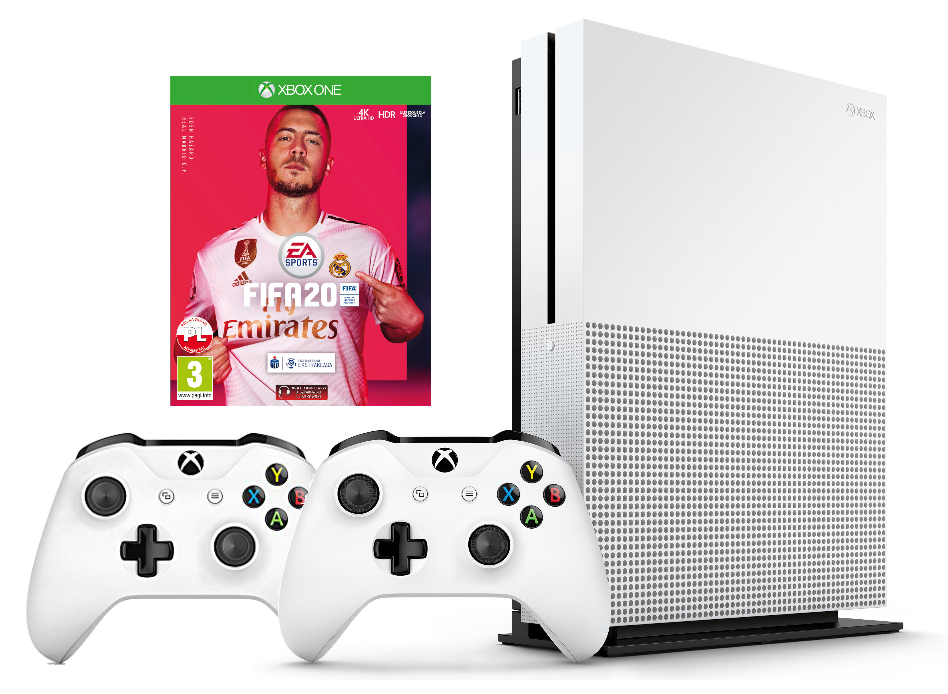 MICROSOFT XBOX ONE S 1TB + FIFA 20 + Dodatkowy kontroler Konsola ...