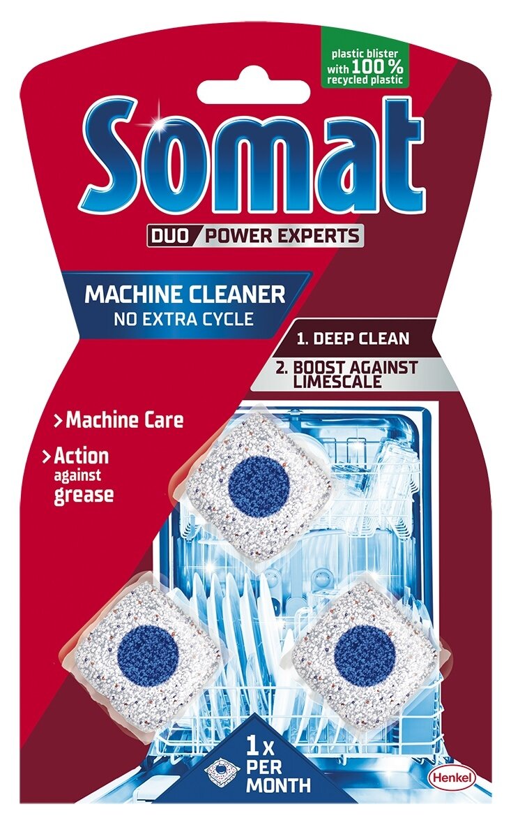 SOMAT Machine Cleaner - 3 szt. Kapsułki do czyszenia zmywarki - niskie ...