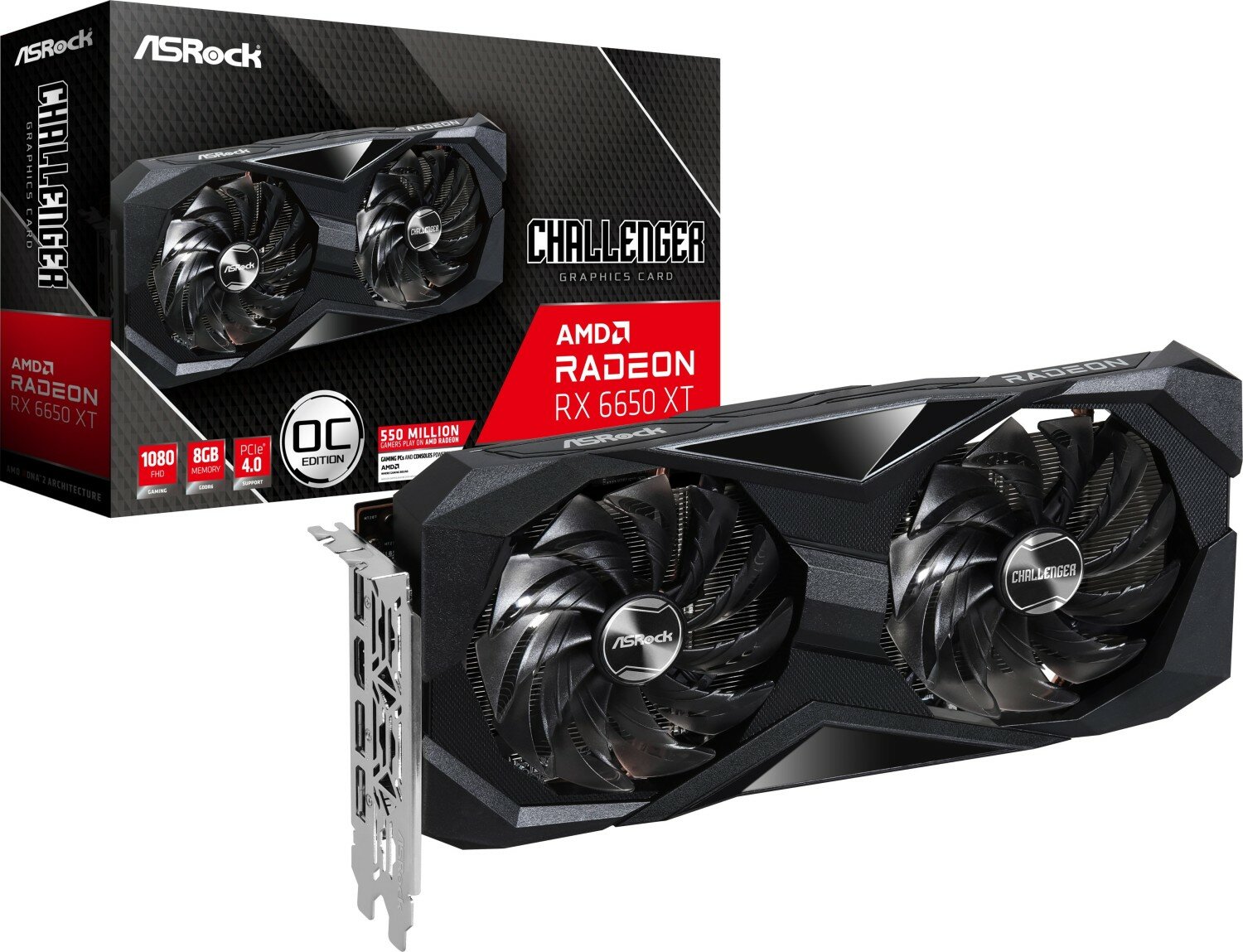ASROCK Radeon RX 6650 XT Challenger D 8GB OC Karta graficzna - niskie ...