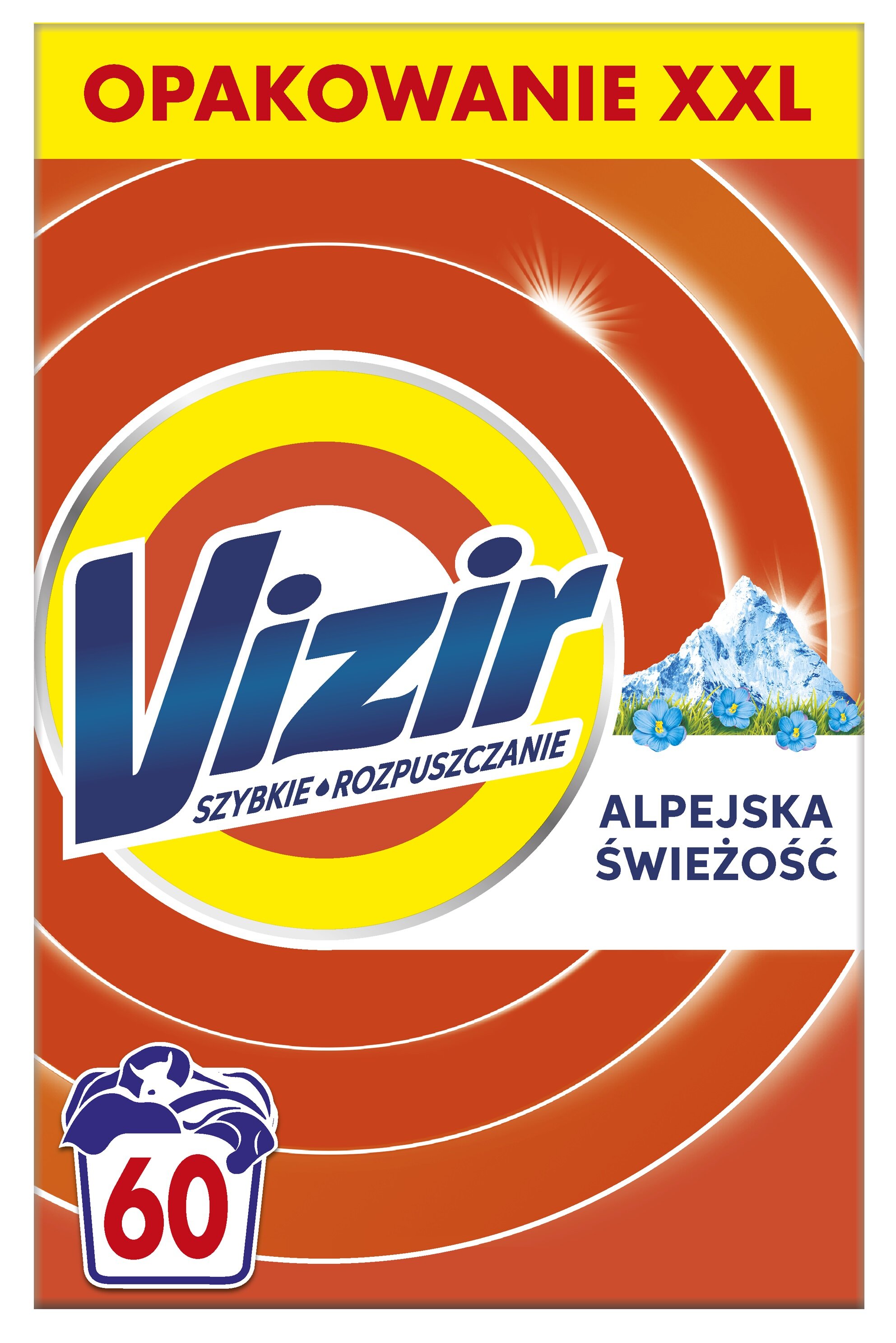 VIZIR Alpejska świeżość 3.3 kg do białych tkanin Proszek do prania ...