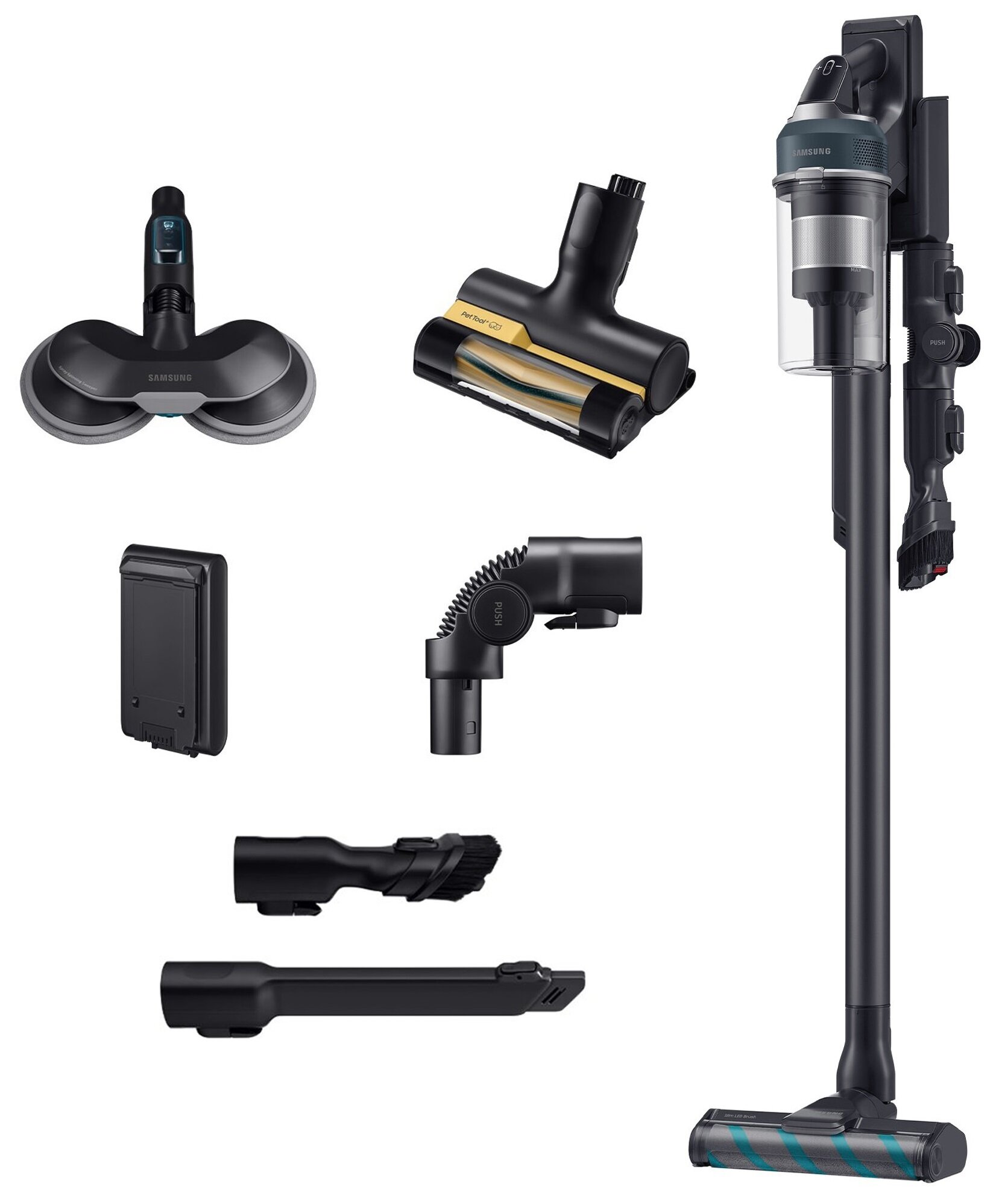 SAMSUNG Jet 85 Premium VS20C852FTB GE z funkcją mycia i polerowania ...
