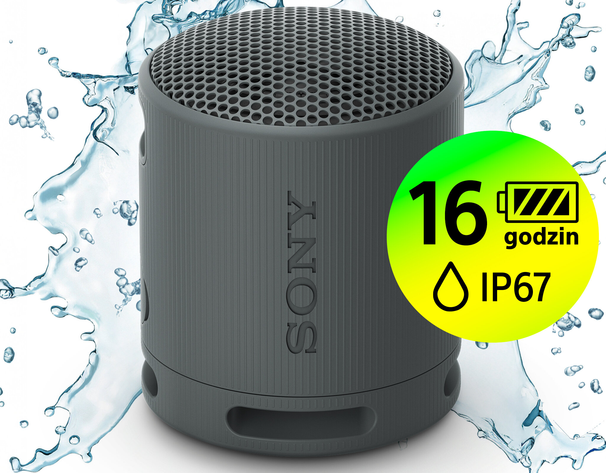 SONY SRS-XB100 Bateria 16 godz. IP67, Sound Diffusion Procesor ...