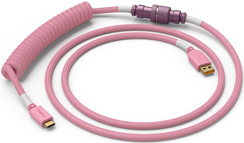 GLORIOUS PC Coiled Cable Różowy Kabel - niskie ceny i opinie w Media Expert