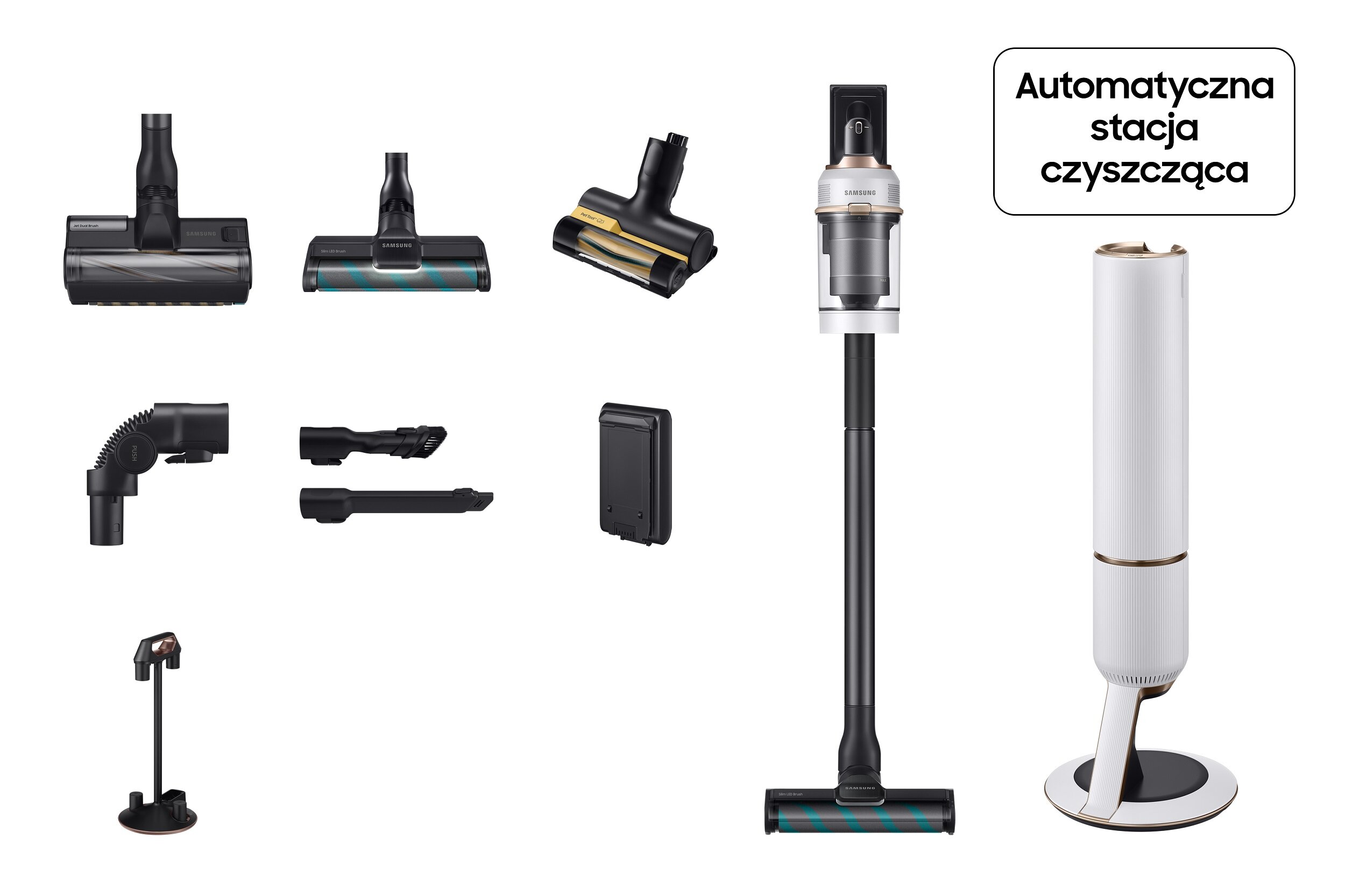 SAMSUNG BESPOKE Jet Plus Complete VS20B95843W/GE Odkurzacz - niskie ...