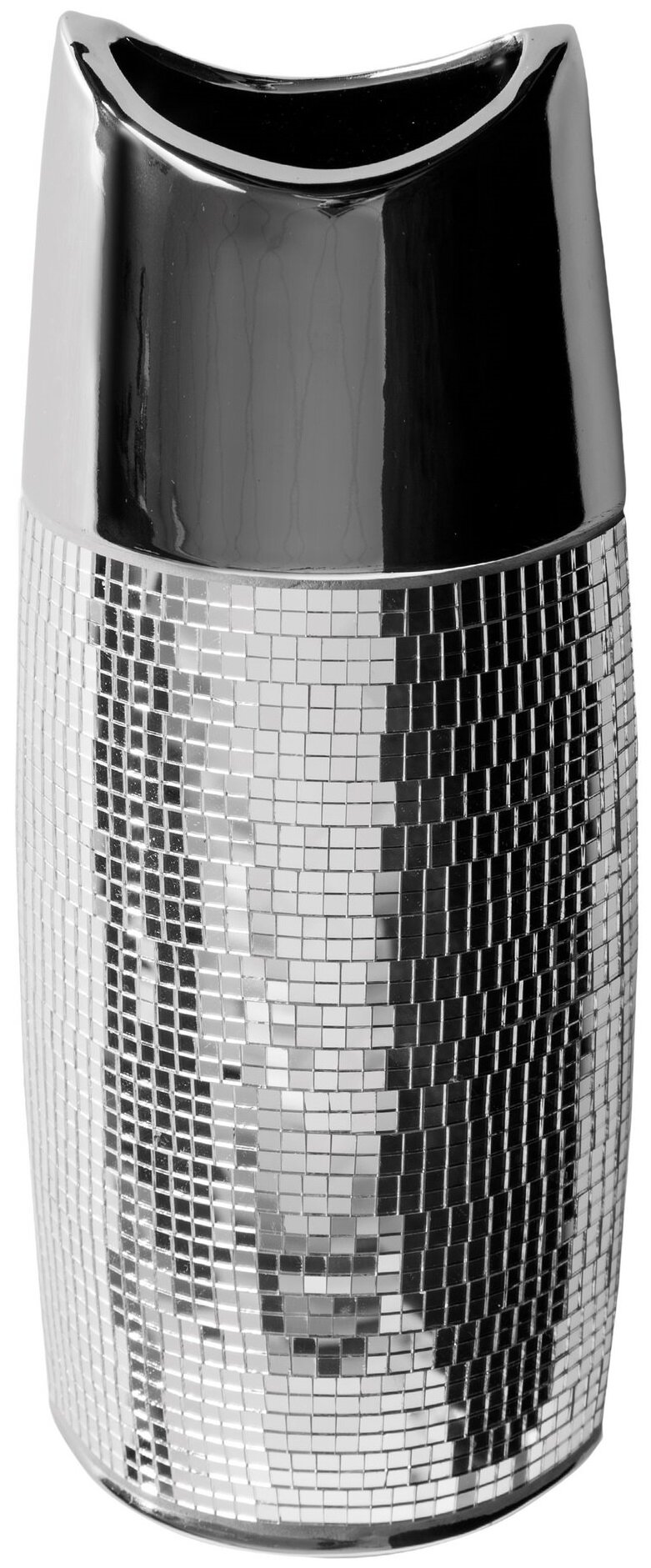 EUROFIRANY Mirona 05 14 x 9 x 35 cm Srebrny Wazon - niskie ceny i ...