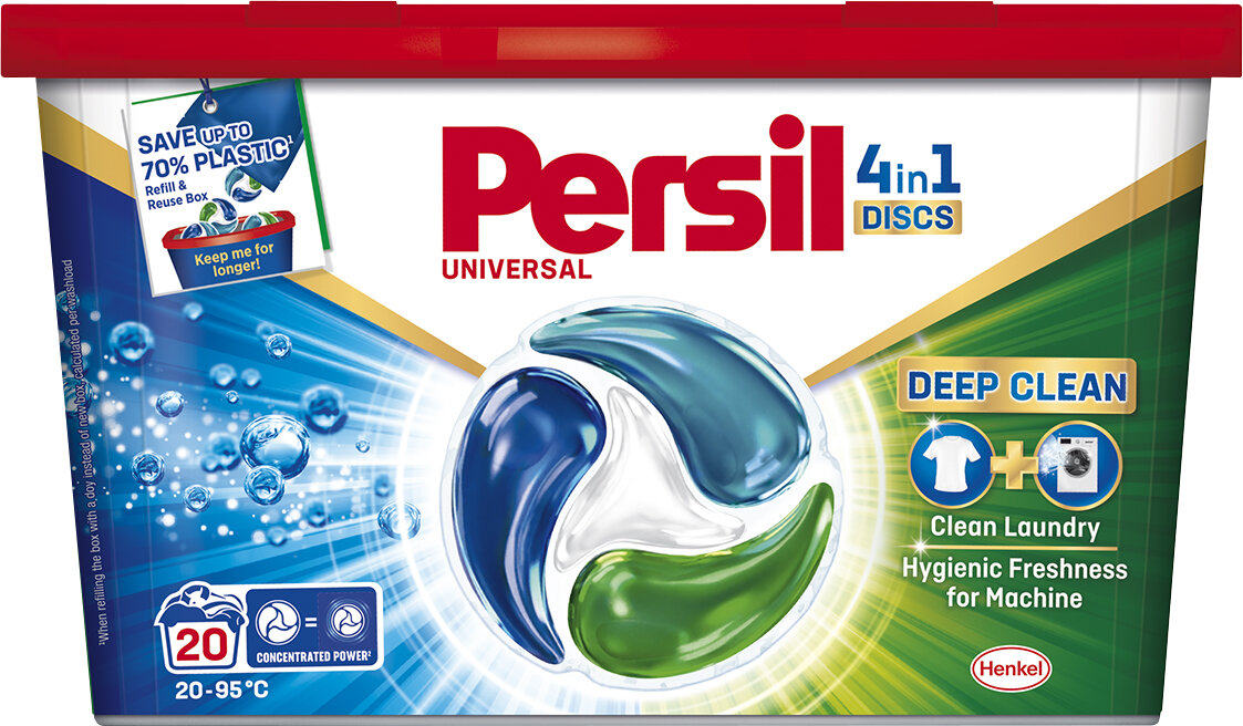 PERSIL Universal Discs 4 in 1 - 20 szt. Kapsułki do prania - niskie ...