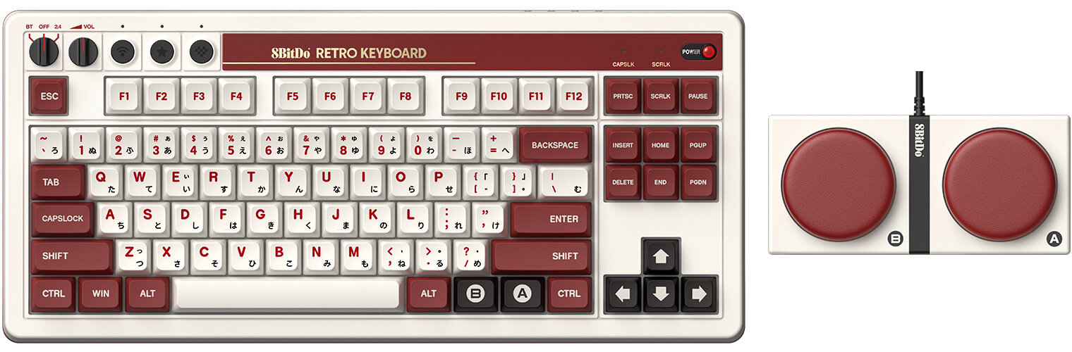 8BITDO Fami Edition Hot Swap Kailh Box V2 White Switch Klawiatura - niskie ceny i opinie w Media ...