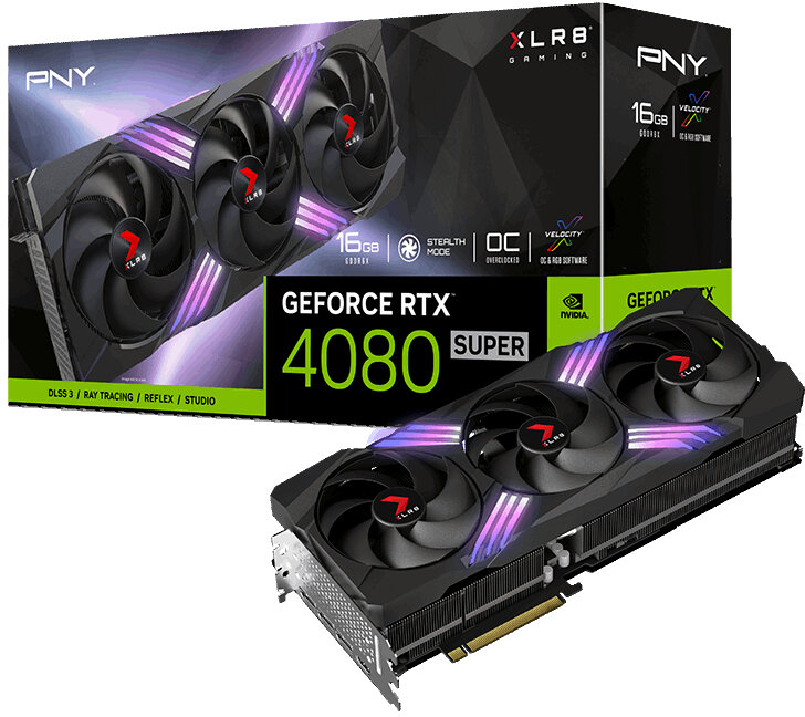 PNY GeForce RTX 4080 Super XLR8 Gaming Verto Epic-X RGB OC 16GB DLSS 3 ...
