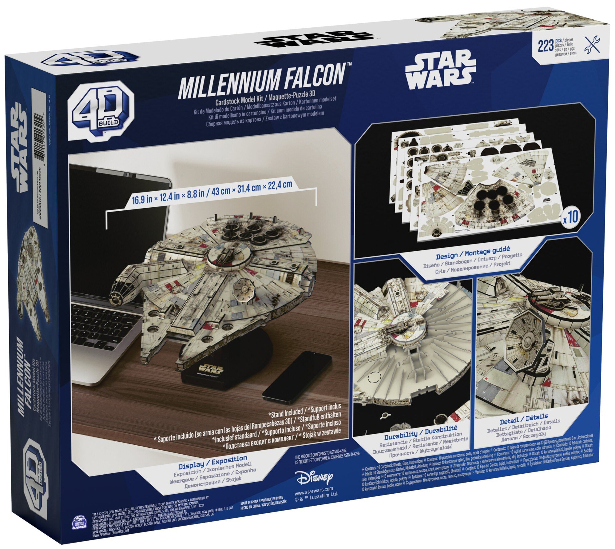 SPIN MASTER 4D Build Star Wars Statek Falcon Millennium (223 elementy ...