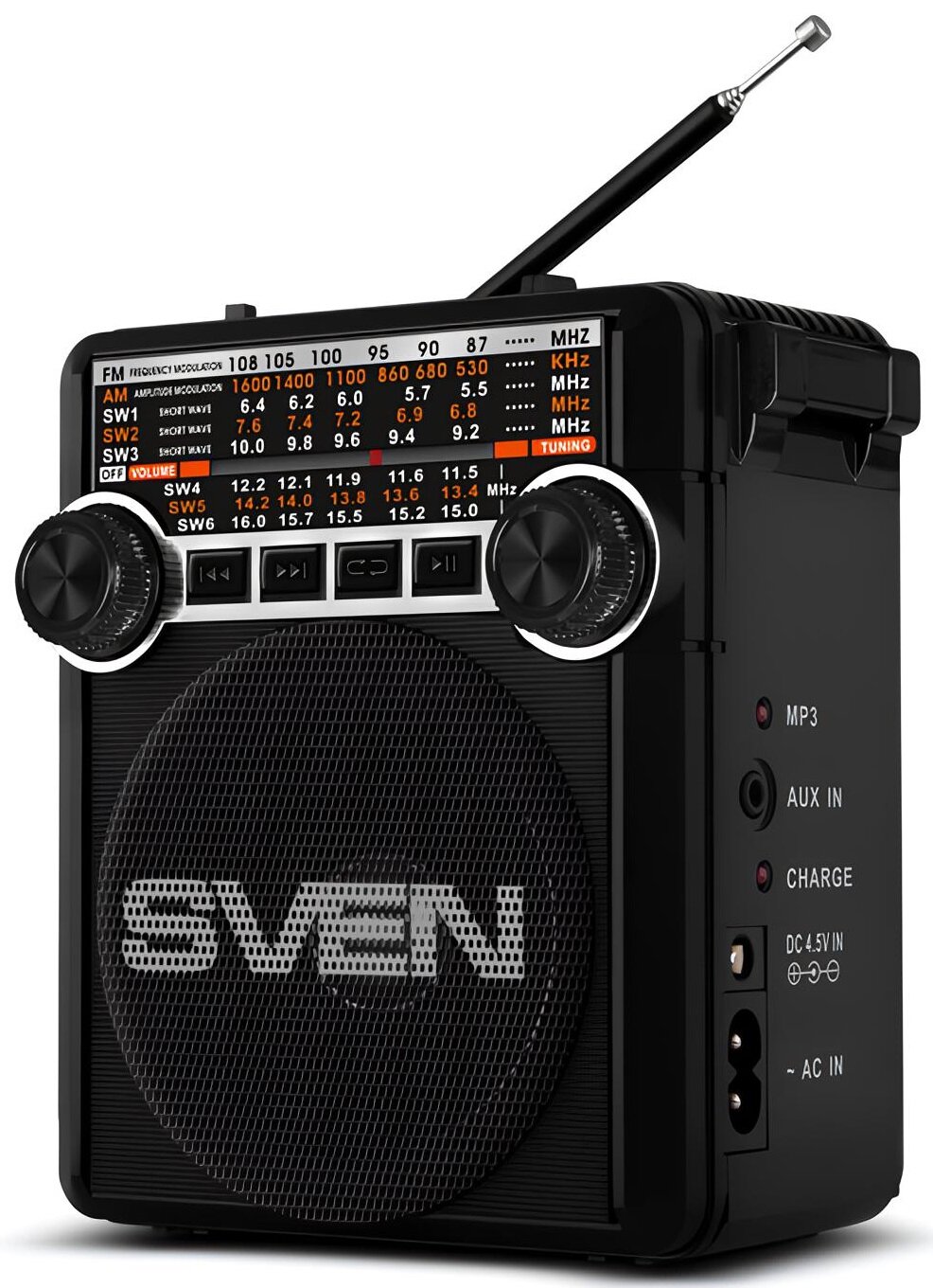 SVEN SRP-355 Analogowe Przenośne Czarny Radio - niskie ceny i opinie w ...