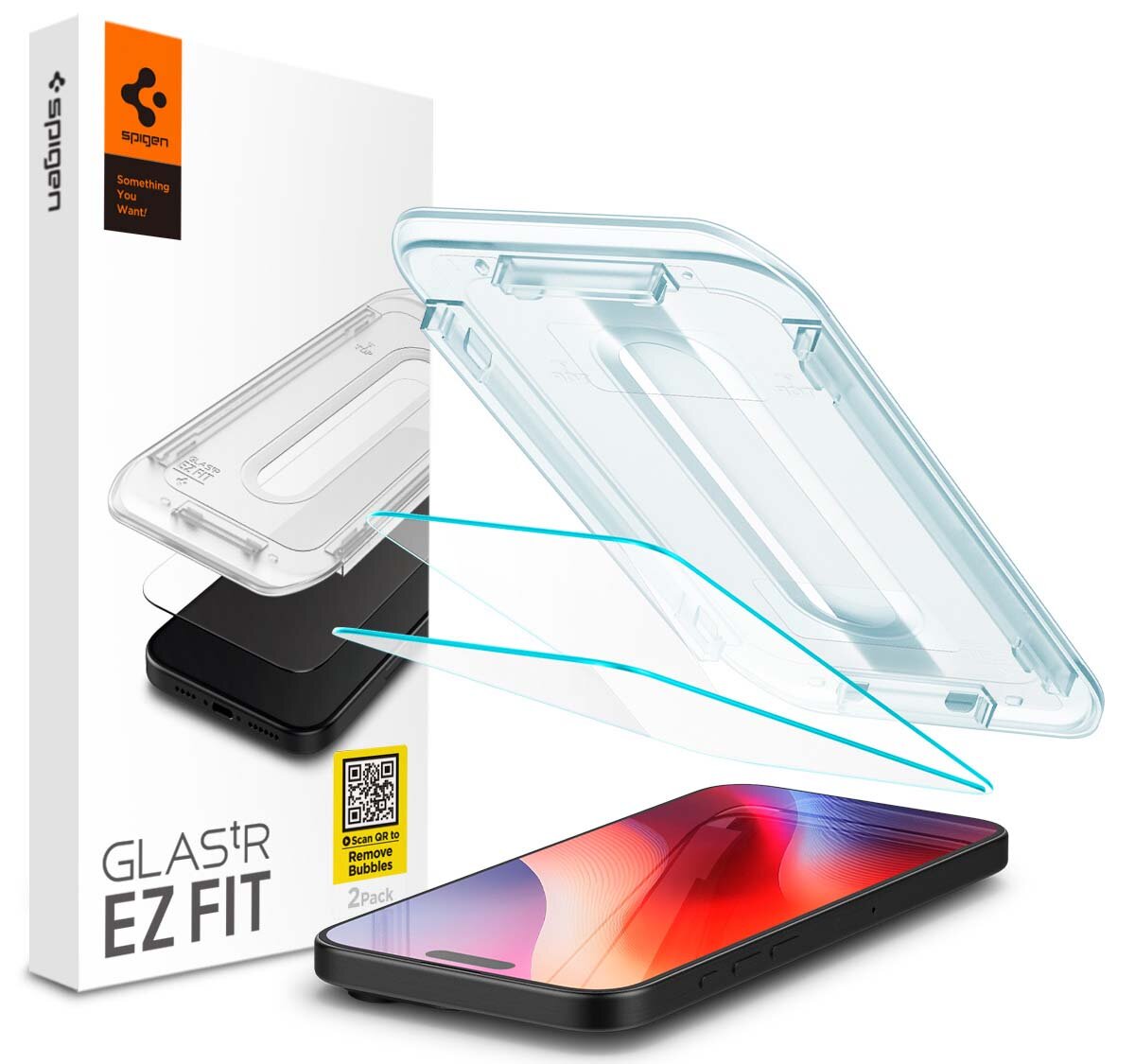 SPIGEN Glas.TR EZ Fit do Apple iPhone 16 Pro/17/17 Pro Przezroczysty (2 ...