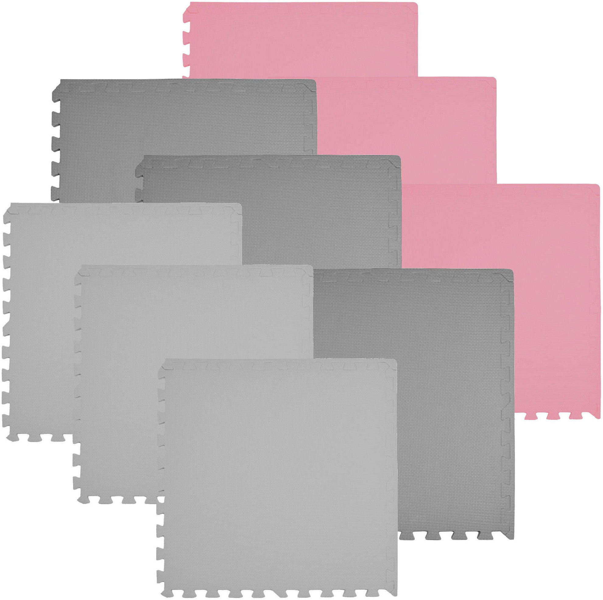 HUMBI Puzzle 60 x 60 x 1 cm 9023 (9 elementów) Różowo-grafitowo-szary ...