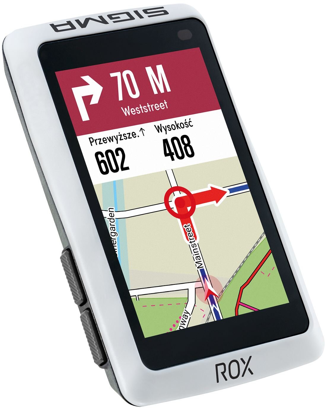 SIGMA Rox 12.1 Evo Basic Set Biały Podświetlany Nawigacja rowerowa ...