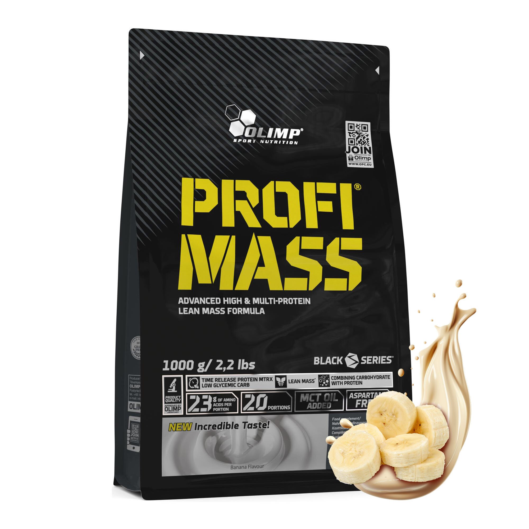 OLIMP Profi Mass Bananowy (1000 g) Odżywka węglowodanowa - niskie ceny ...
