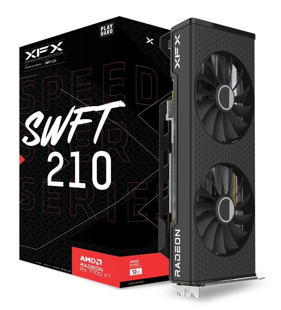 XFX RX 7700 XT Speedster SWFT 210 Core 12GB Karta graficzna - niskie ...