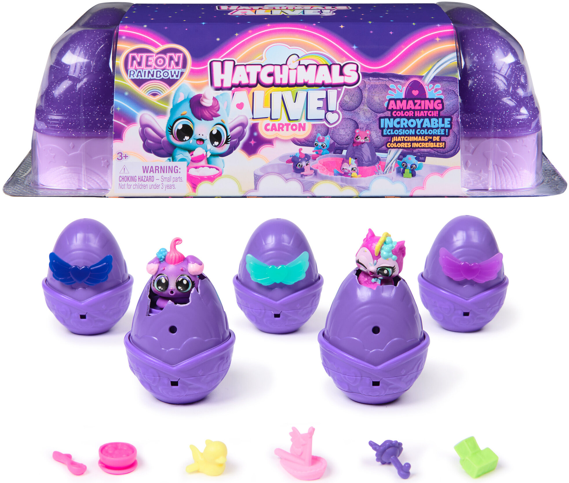SPIN MASTER Hatchimals Alive Neon Rainbow 6072615 Zestaw figurek ...