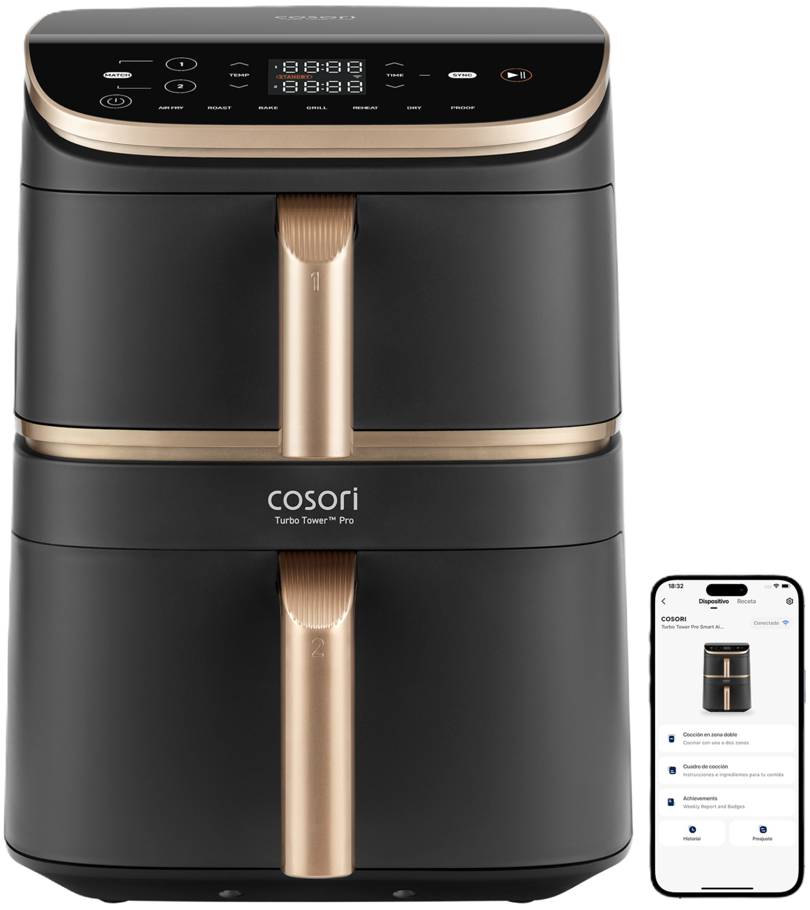 COSORI Turbo Tower Pro Smart CAF-DC123S-DEUR 10.8l (WiFi) Air Fryer ...