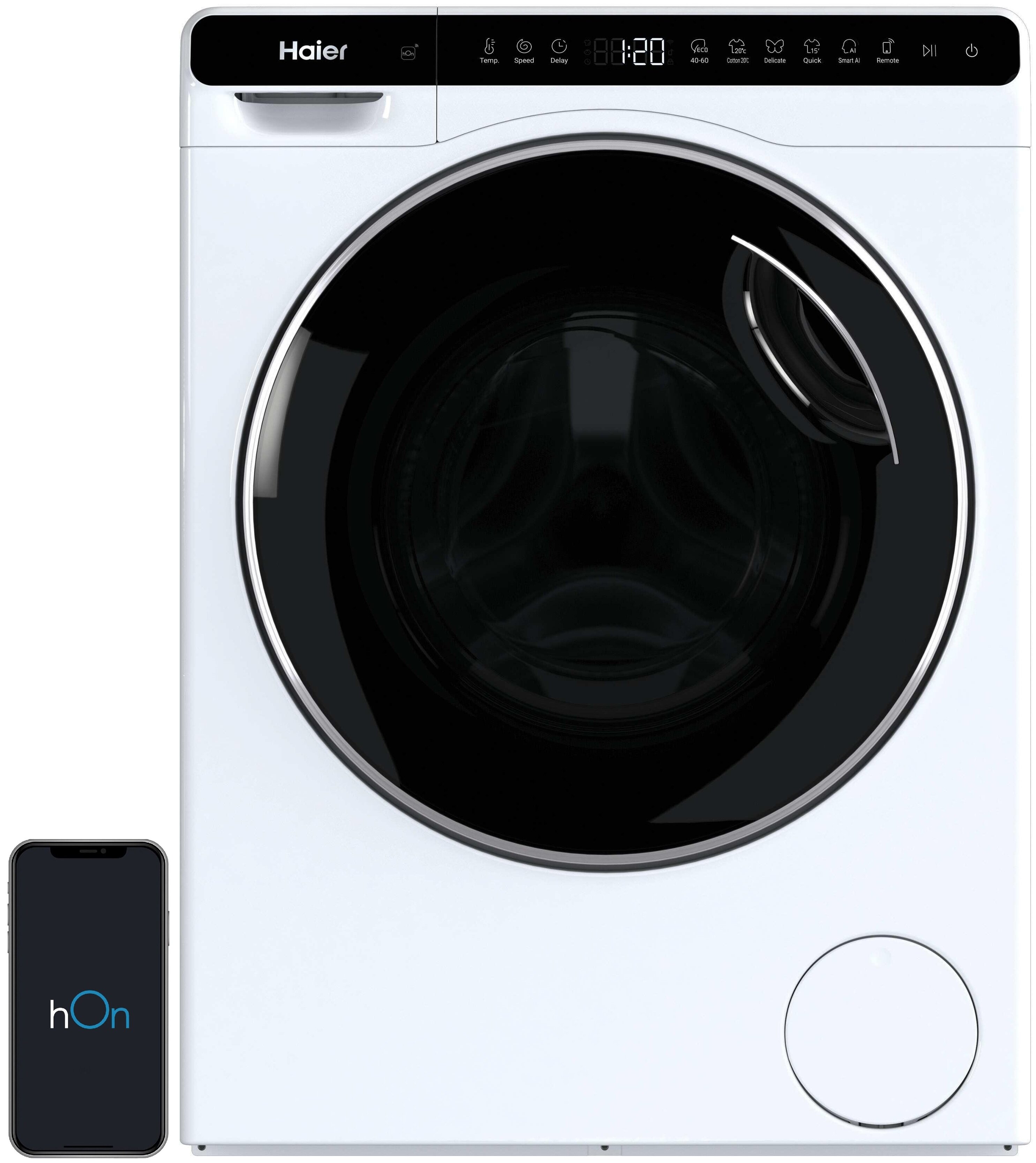 HAIER Mini Drum HW50-BP12307U1-S 5kg 1200 obr/min AI Cycle, Smart Dual ...