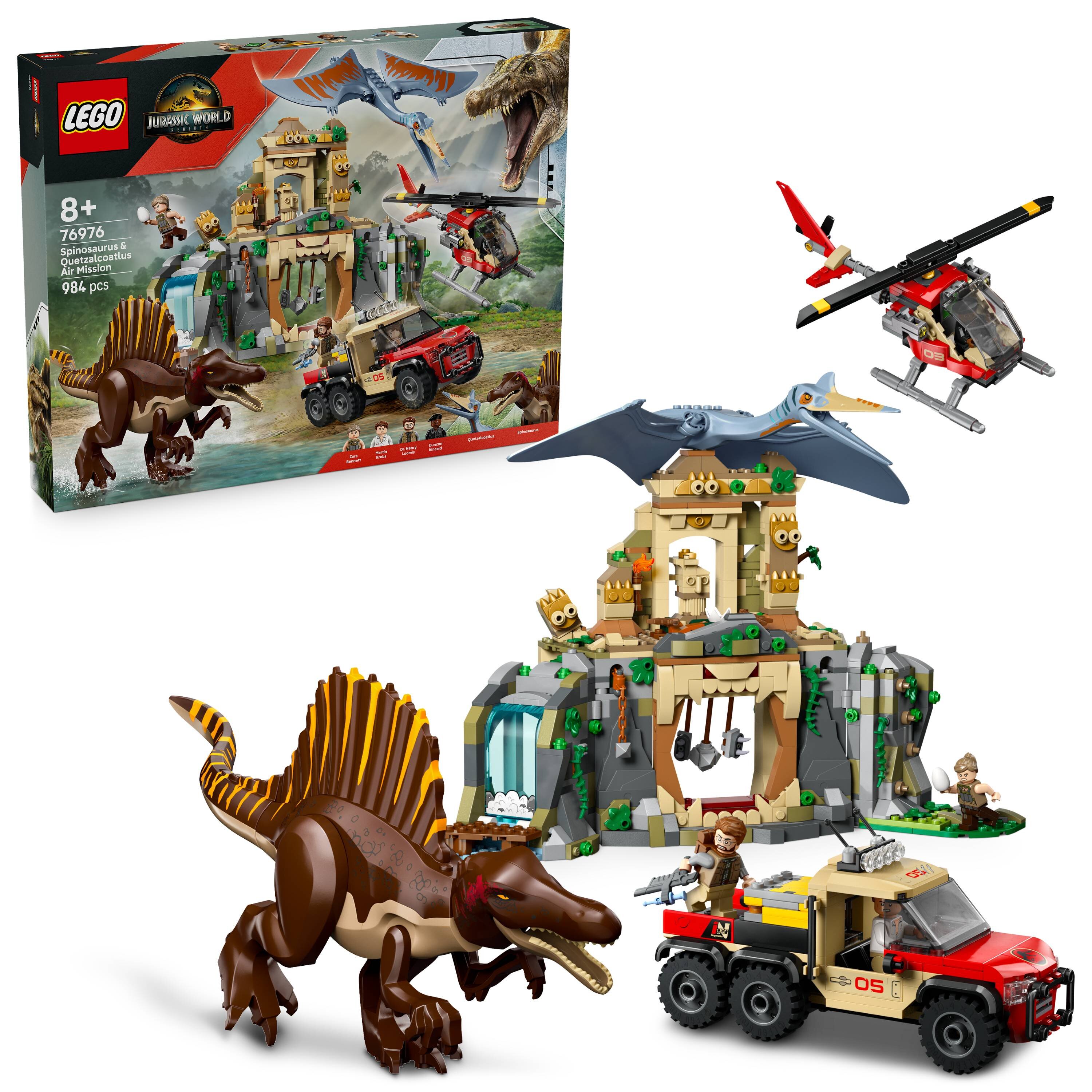 LEGO 76976 Jurassic World Powietrzna misja z kecalkoatlem i spinozaurem ...