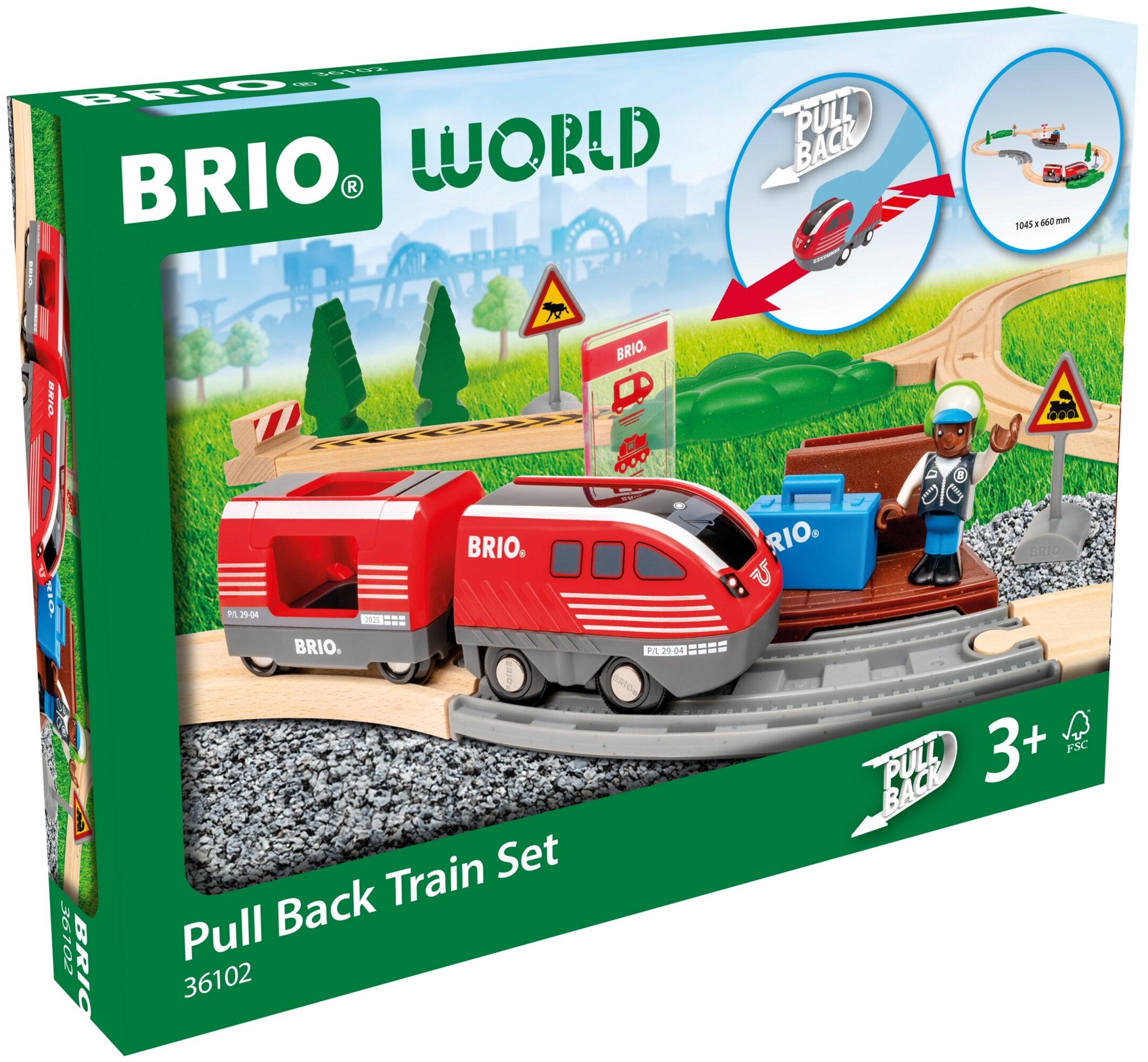 BRIO World Pull Back Train Set 63610200 Kolejka - niskie ceny i opinie ...