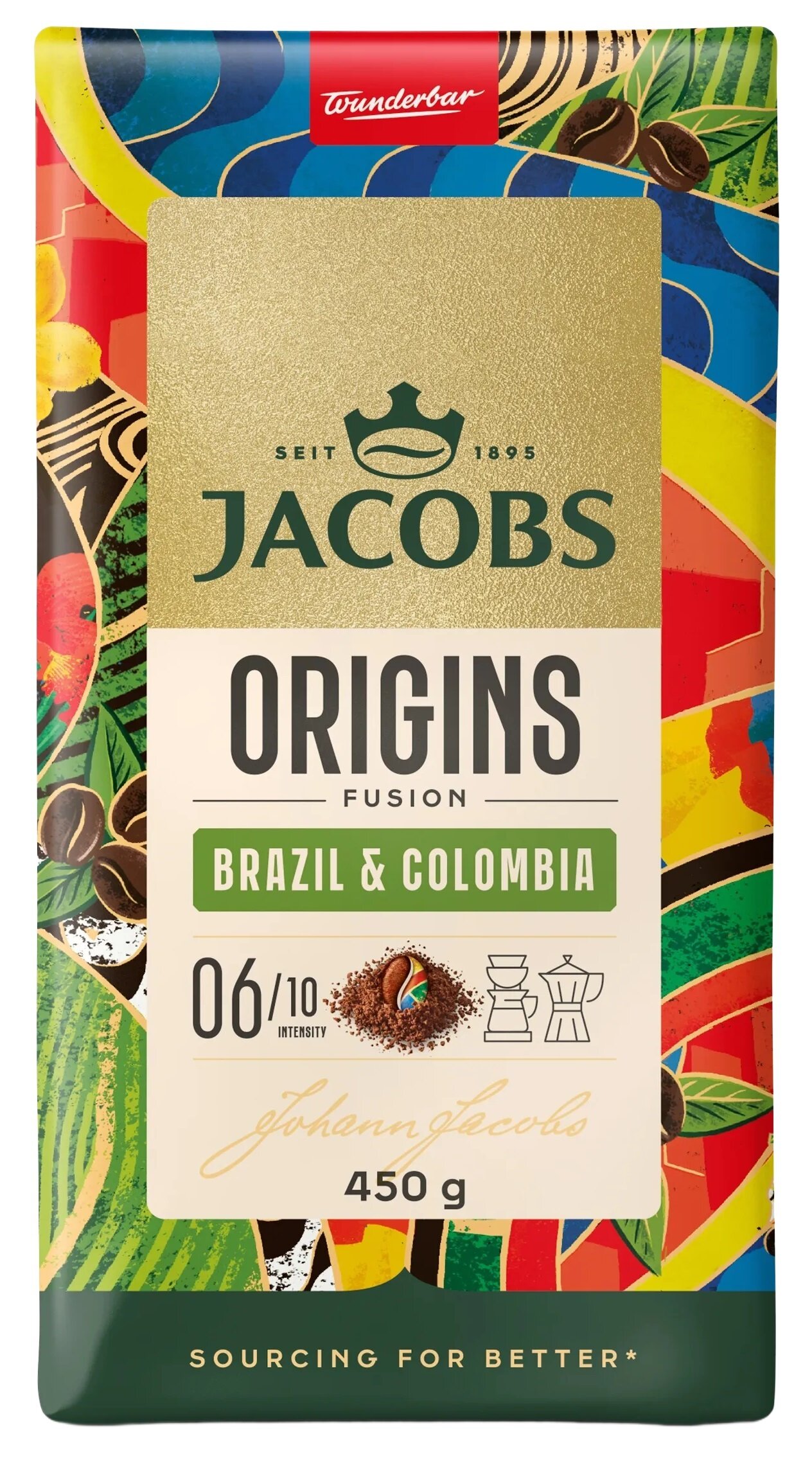 JACOBS Origins Fusion Brazil & Colombia 0.45 kg Kawa mielona - niskie ...