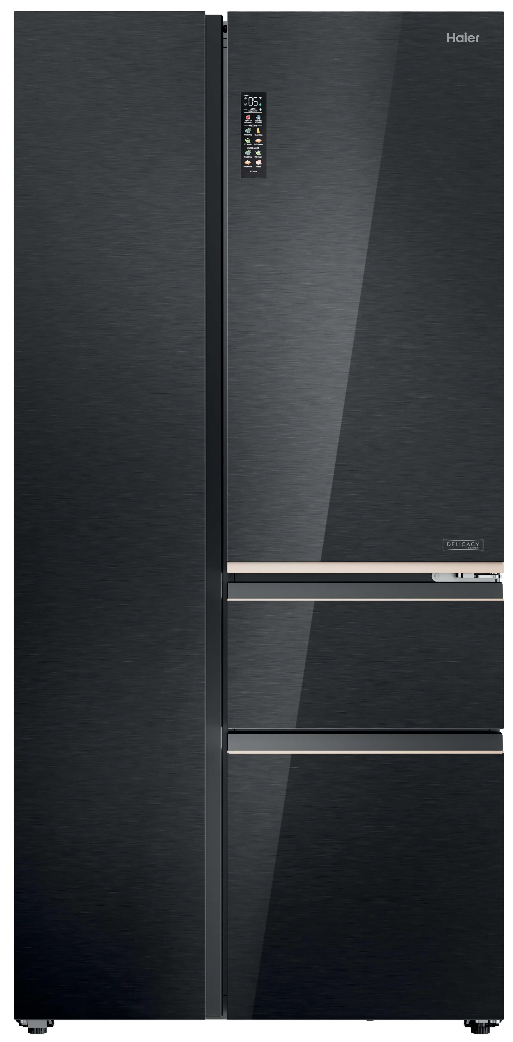 HAIER HSPR79F19DNGG 190cm Szkło strukturalne Pojemność aż 600l ...