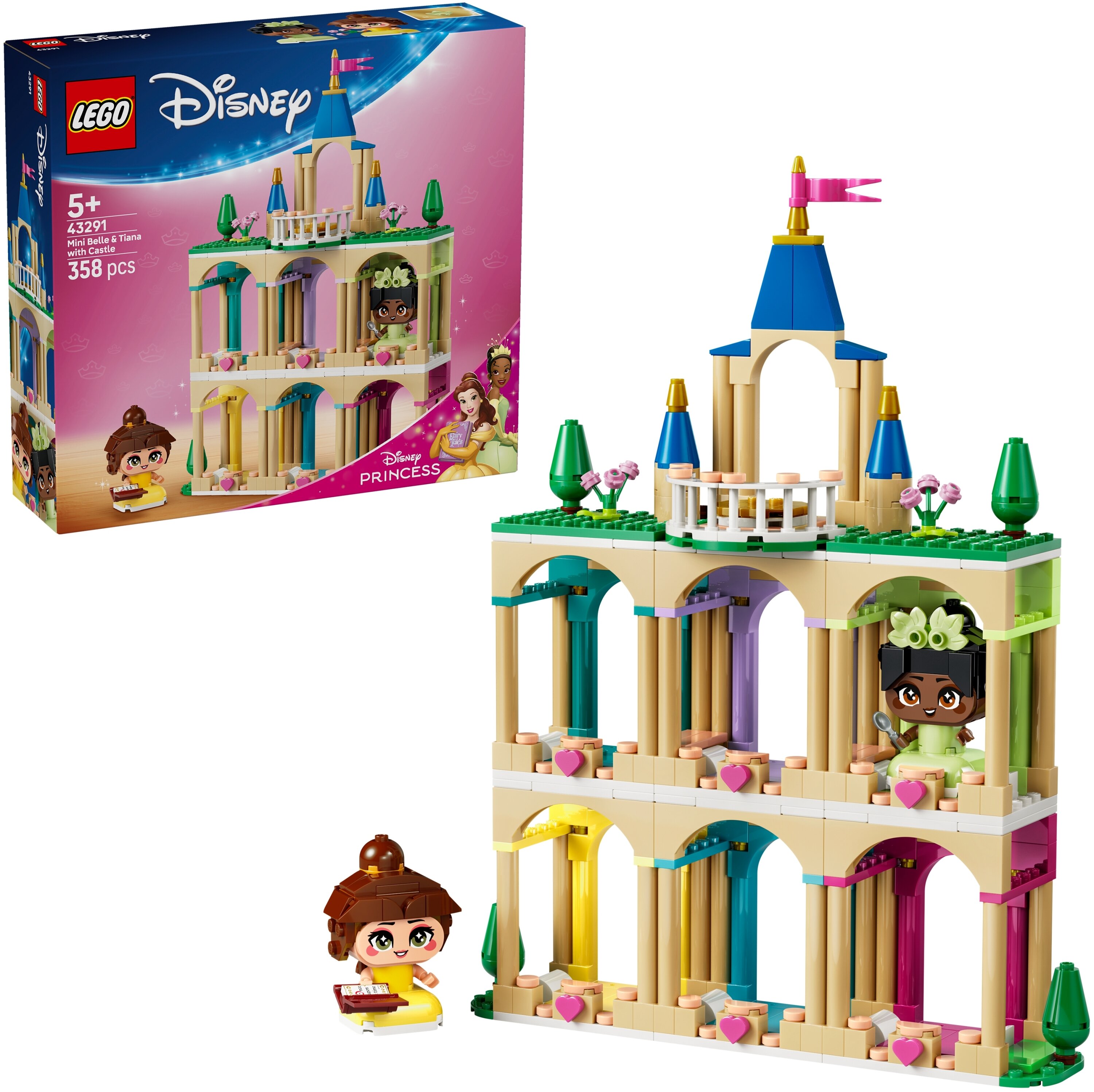 LEGO 43291 Disney Princess Mała Bella i Tiana z zamkiem - niskie ceny i ...