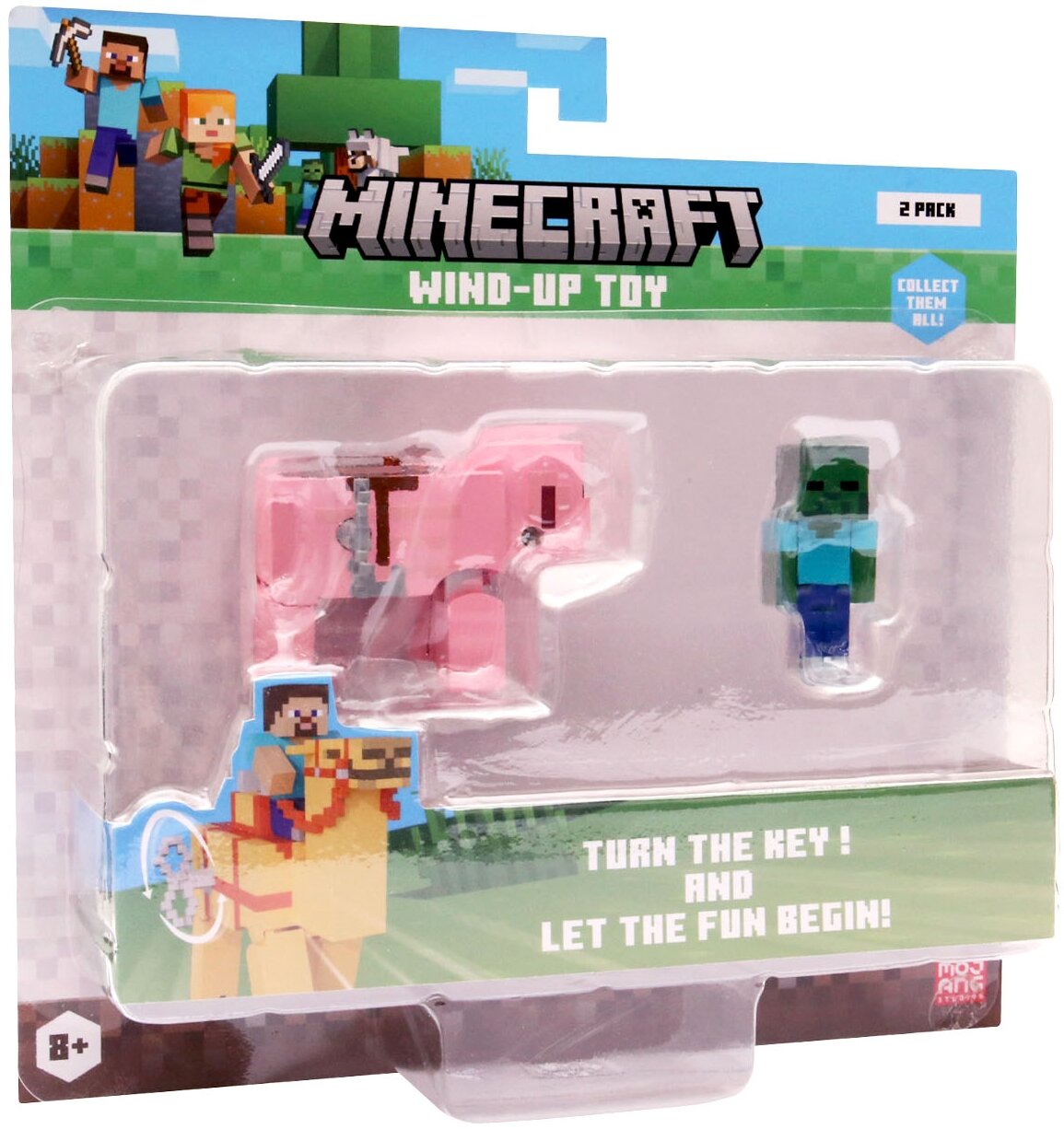 MINECRAFT Wind-up Toy Baby Zombie & Pig MC1015D Zestaw figurek - niskie ...