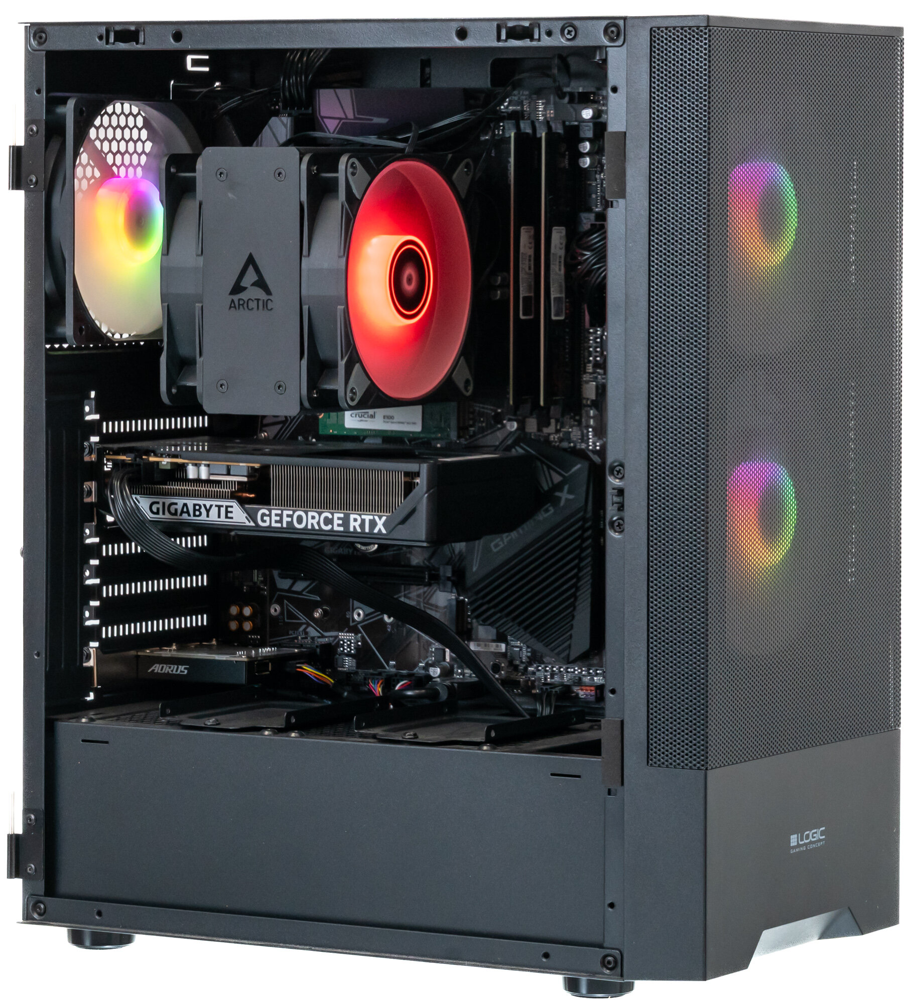 MAD DOG ARYA-A14DR32 R7-5700 32GB RAM 1TB SSD GeForce RTX5060 DLSS 4 Wi ...