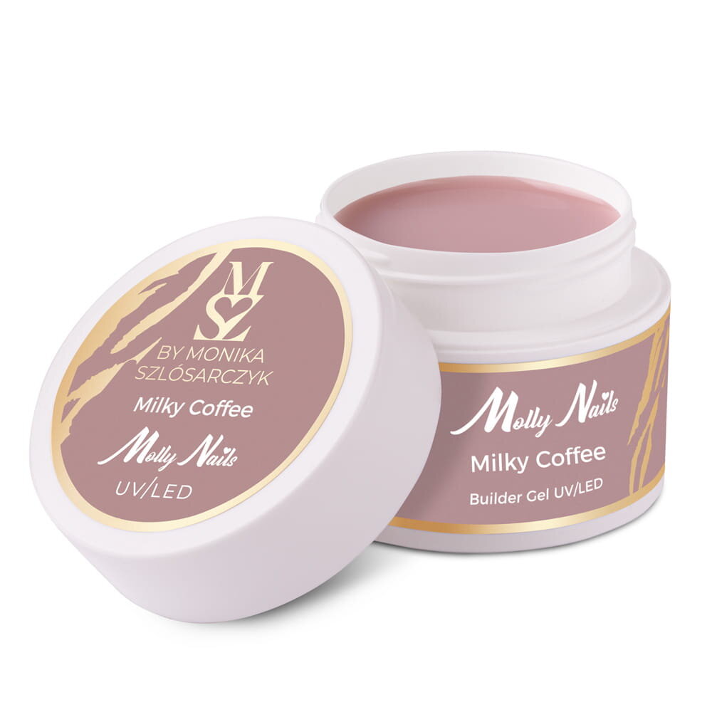 Molly Nails HEMA/Di-HEMA Free 50g Żel budujący Salon Gel Milky Coffee ...