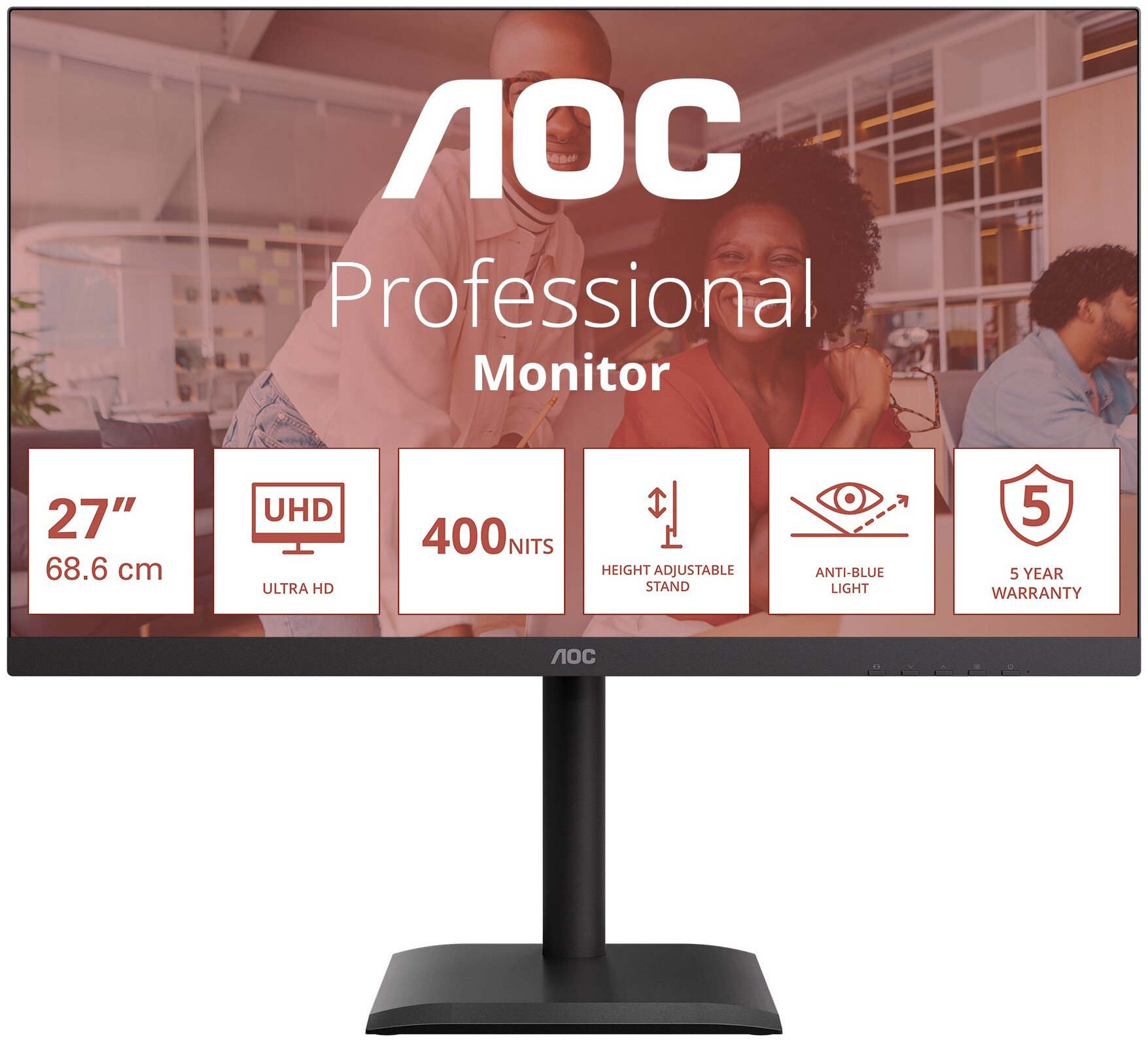 AOC U27E4CV 27" 3840x2160px IPS 4 ms [GTG] Monitor - niskie ceny i ...