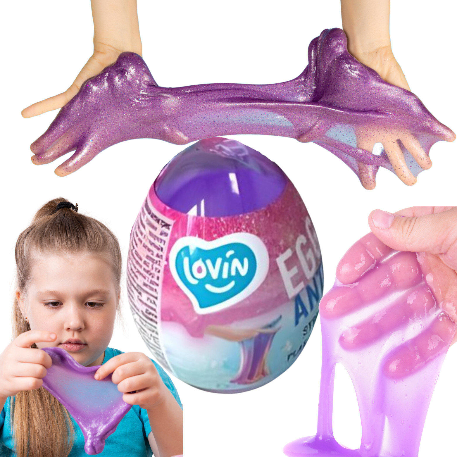 Masa Slime Plastyczna Sensoryczna Antystresowa Jajko Rozciągliwy Glutek ...