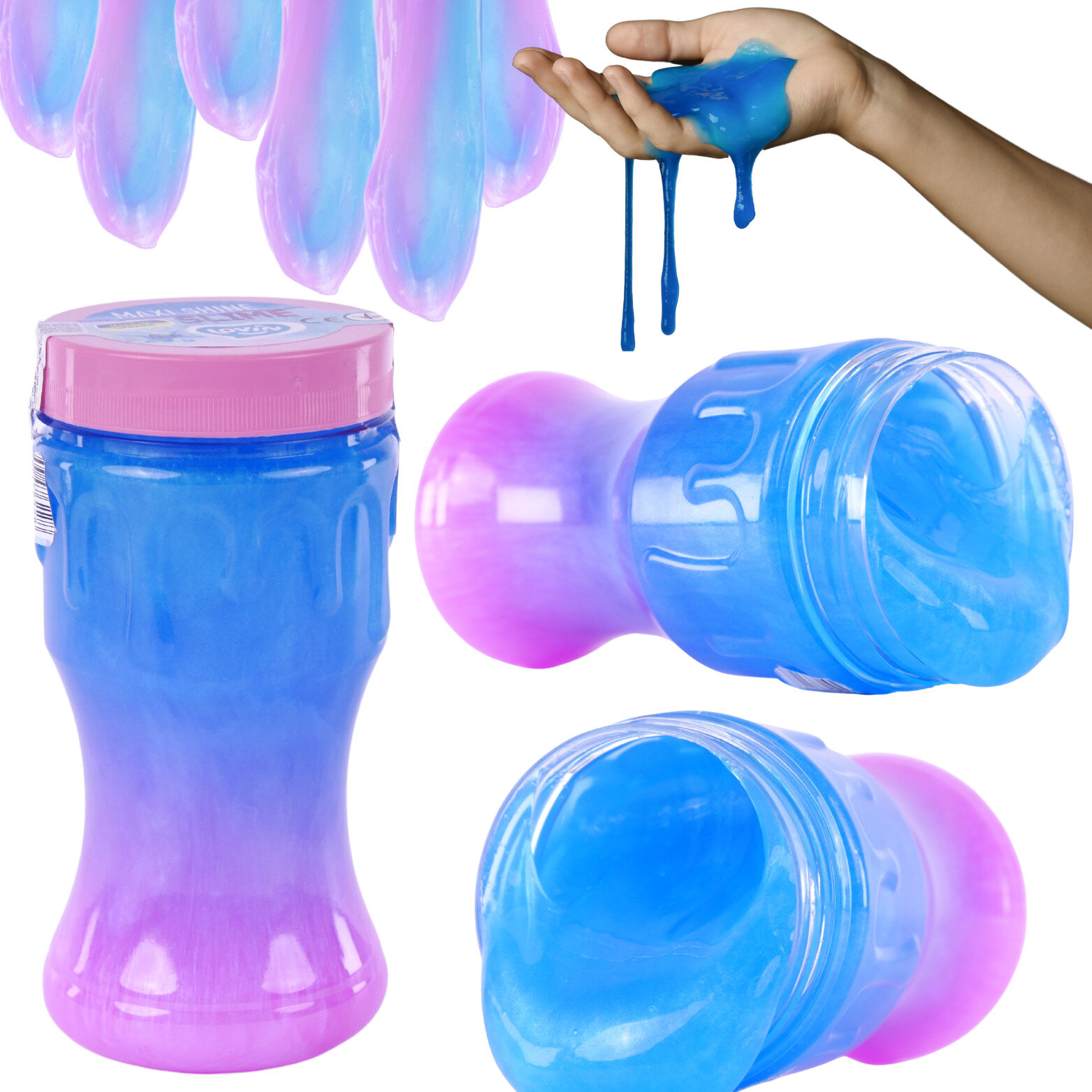 Glutek Slime Rozciągliwy Dwukolorowy Antystresowy Masa Plastyczna 80144 ...