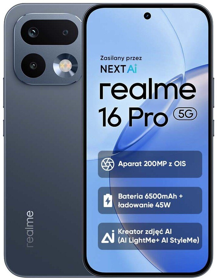 REALME 16 Pro 5G 8/256GB 6.78" 144Hz Szary Smartfon - niskie ceny i ...