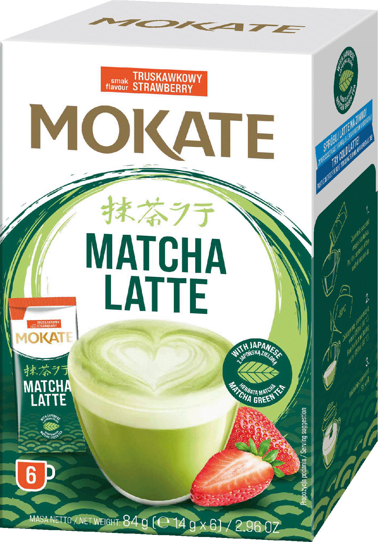 MOKATE Matcha Latte Truskawka (6 szt.) Kawa rozpuszczalna - niskie ceny ...