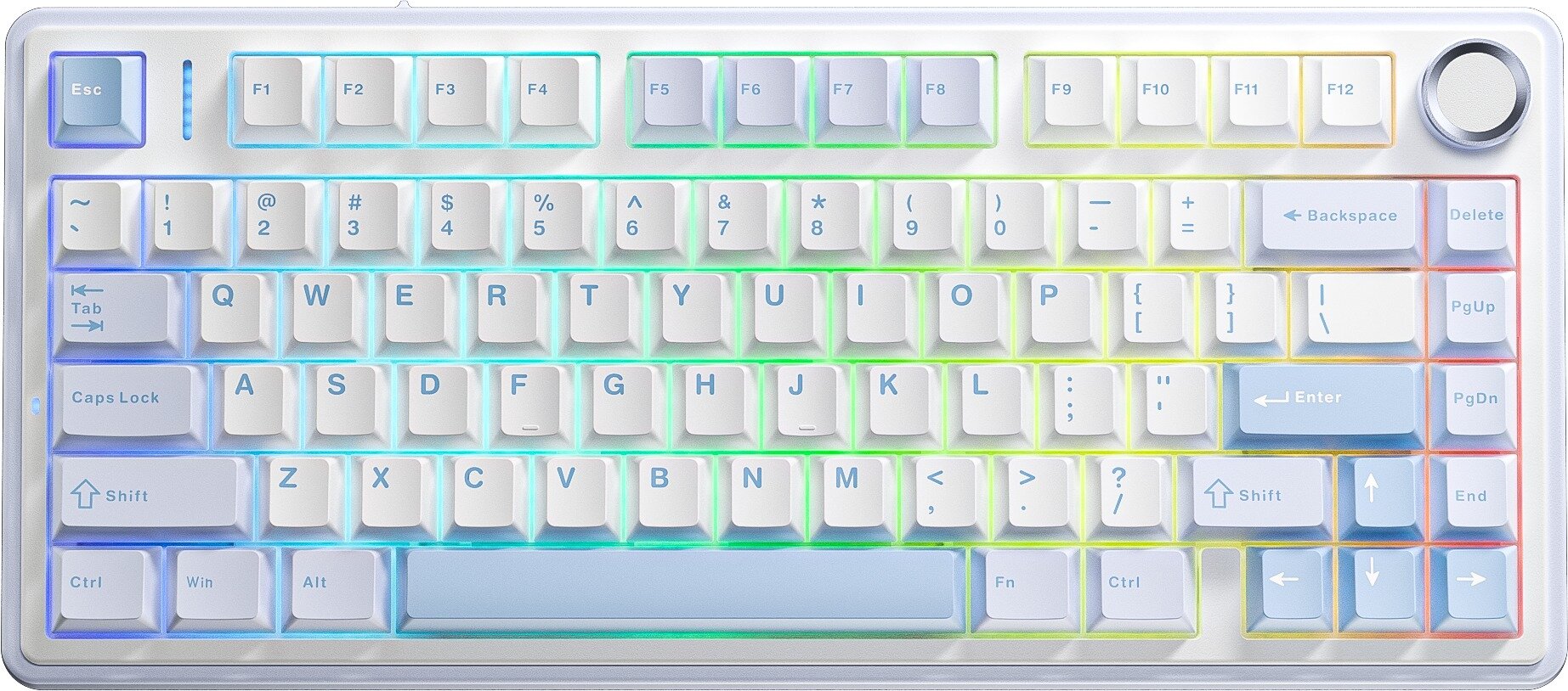 AULA F75 Sea Salt Blue Graywood V3 Switch RGB Klawiatura - niskie ceny ...