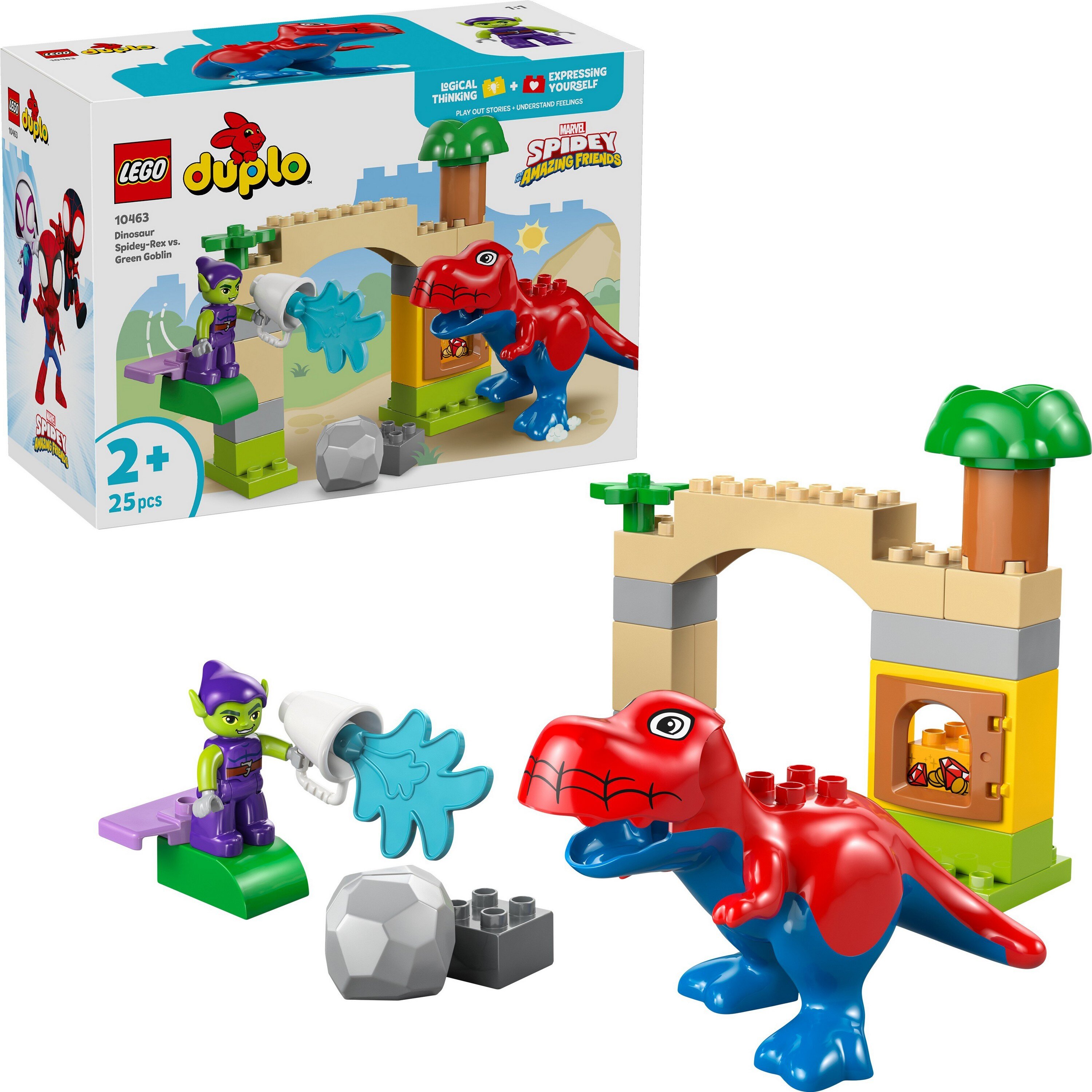 LEGO 10463 DUPLO Dinozaur Spidey-Rex i Zielony Goblin - niskie ceny i ...