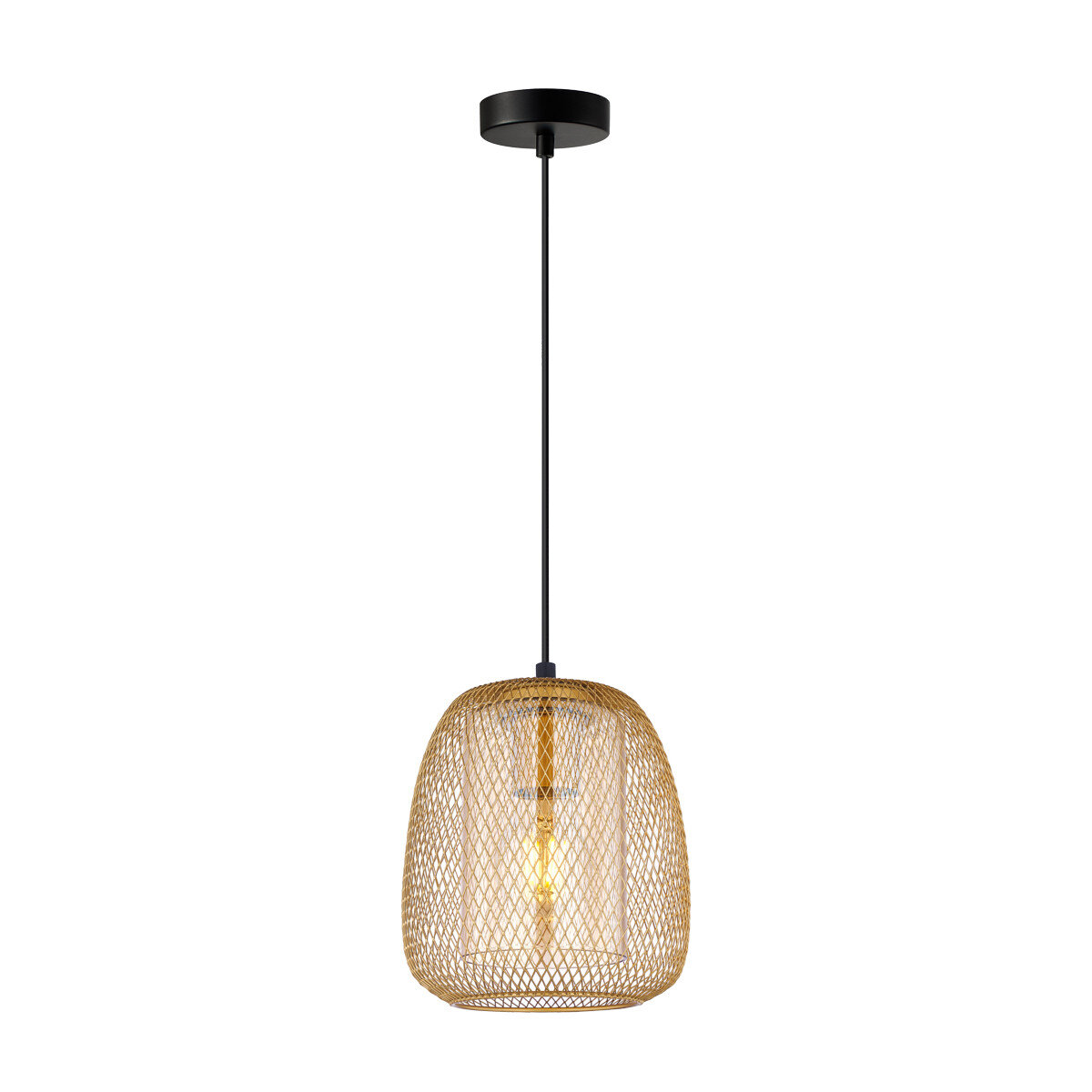 Italux Lampa wisząca złoto-bursztynowy-czarna AMIRIA 1xE27x40W - niskie ...