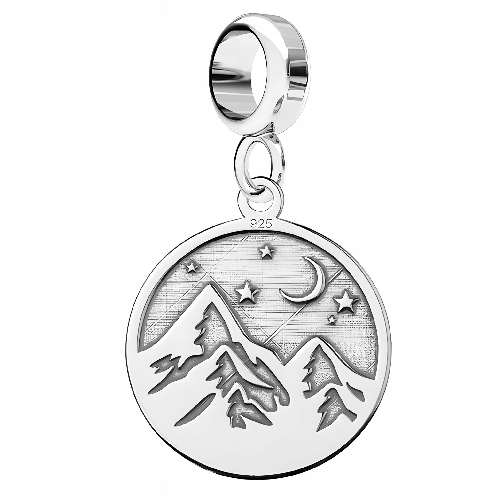Charms Srebrny z Górami Tatrami Tatry Góry Gwiazdy Księżyc Noc SREBRO ...