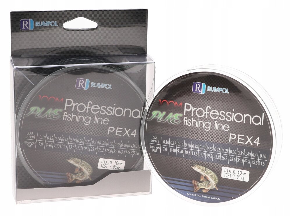 Plecionka wędkarska pike pex4 4 splotowa 100m 200m 0,10mm 7kg ps100 ...