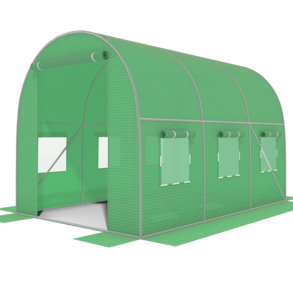 FUNFIT Garden foliowy 6m² szklarnia ogrodowa 3x2m UV-4 zielony Tunel ...