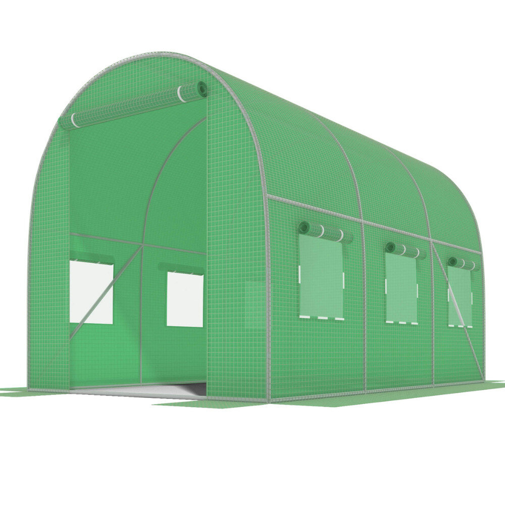 FUNFIT Garden foliowy 7m² szklarnia ogrodowa 3,5x2m UV-4 zielony Tunel ...