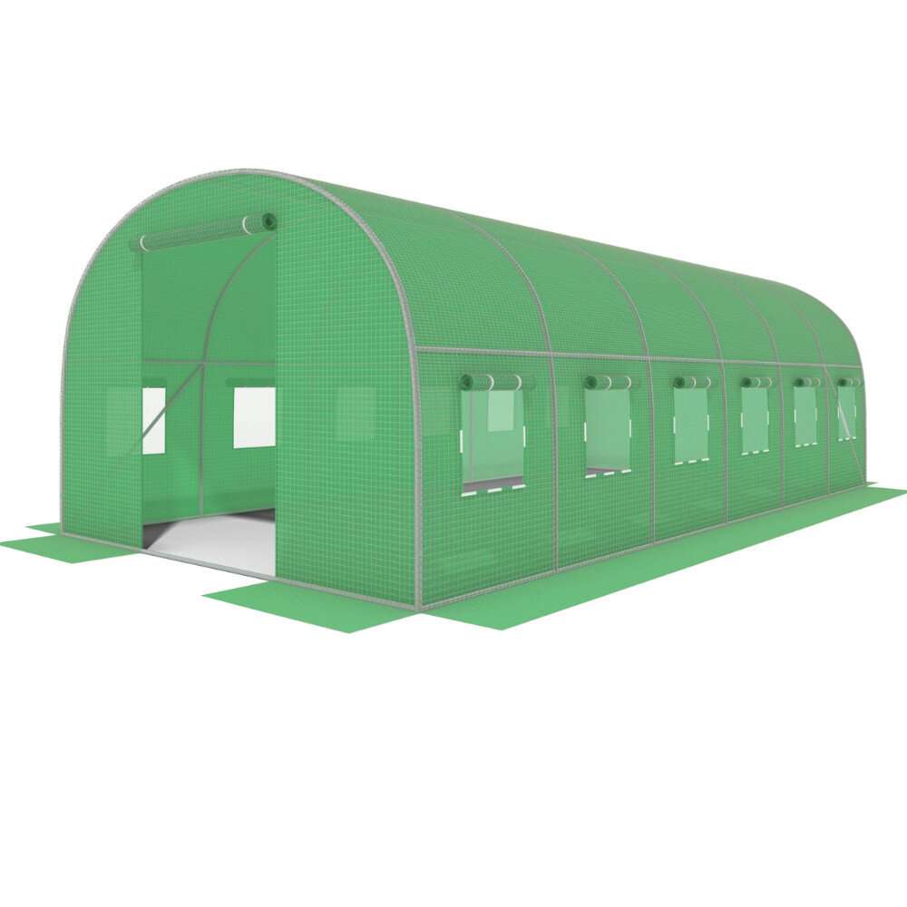 FUNFIT Garden foliowy 18m² szklarnia ogrodowa 6x3m UV-4 zielony Tunel ...