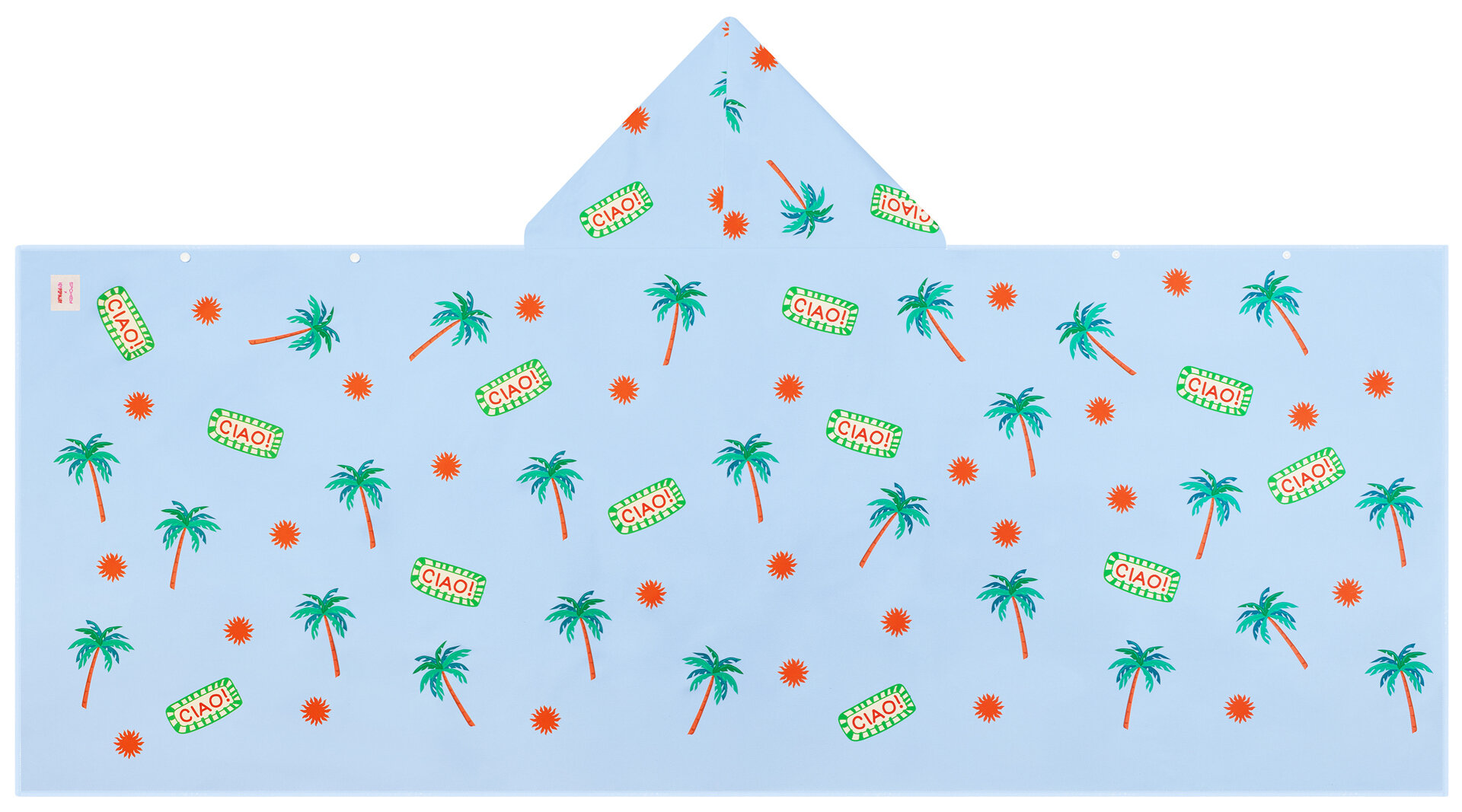 SPOKEY Palms 70 x 175 cm Niebieski Ręcznik z kapturem - niskie ceny i ...
