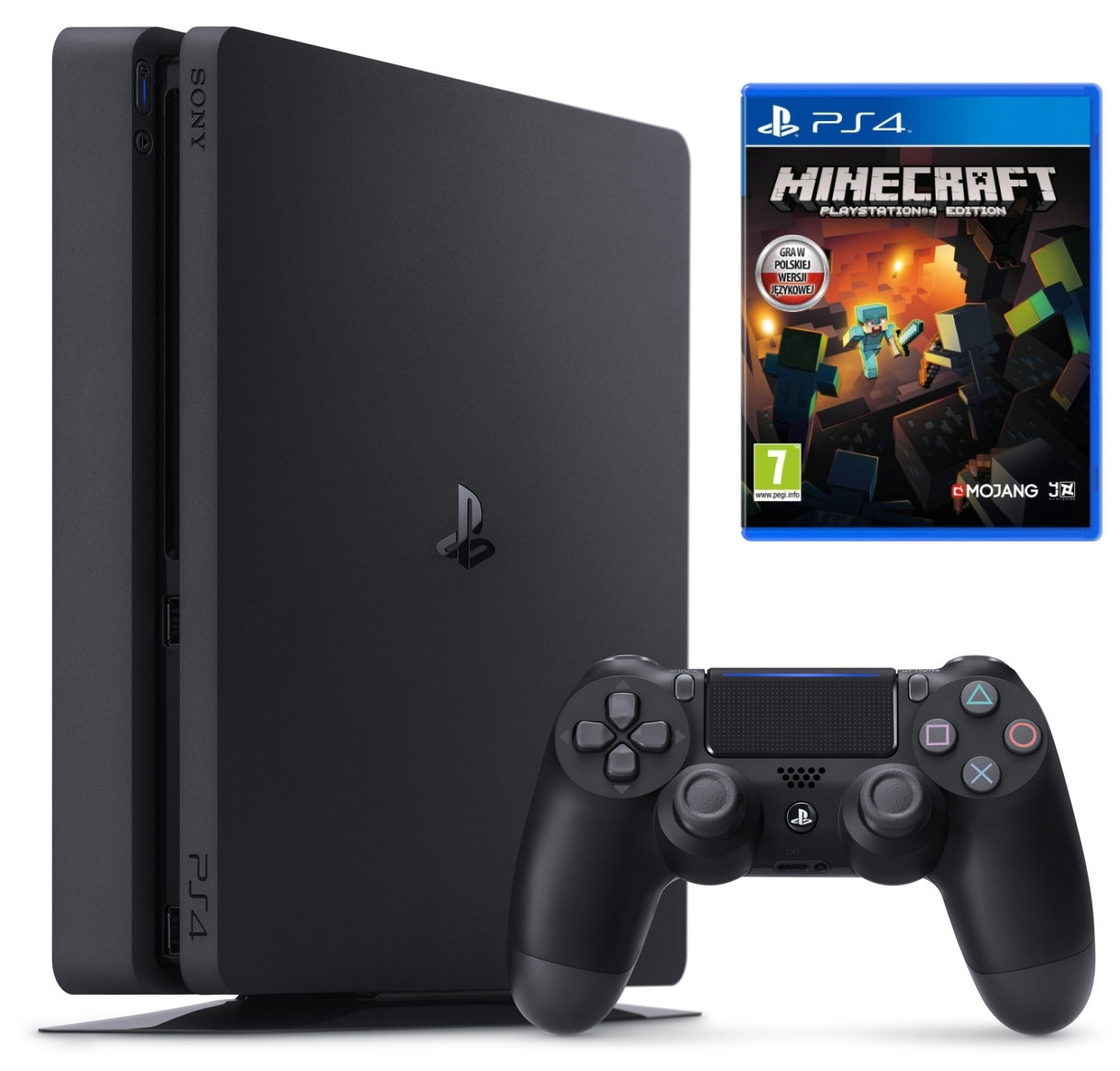SONY PlayStation 4 Slim 500GB + Gra PS4 Minecraft Konsola - niskie ceny ...