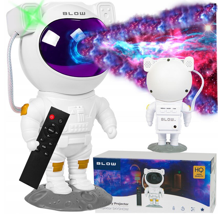 BLOW Projektor Gwiazd Astronauta Laserowa Lampka Dla Dzieci Nocna LED ...