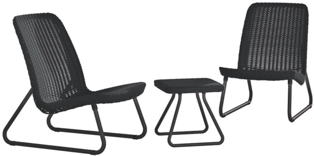 KETER 17197637 Rio Patio Set Grafitowy Zestaw mebli ogrodowych - niskie ...