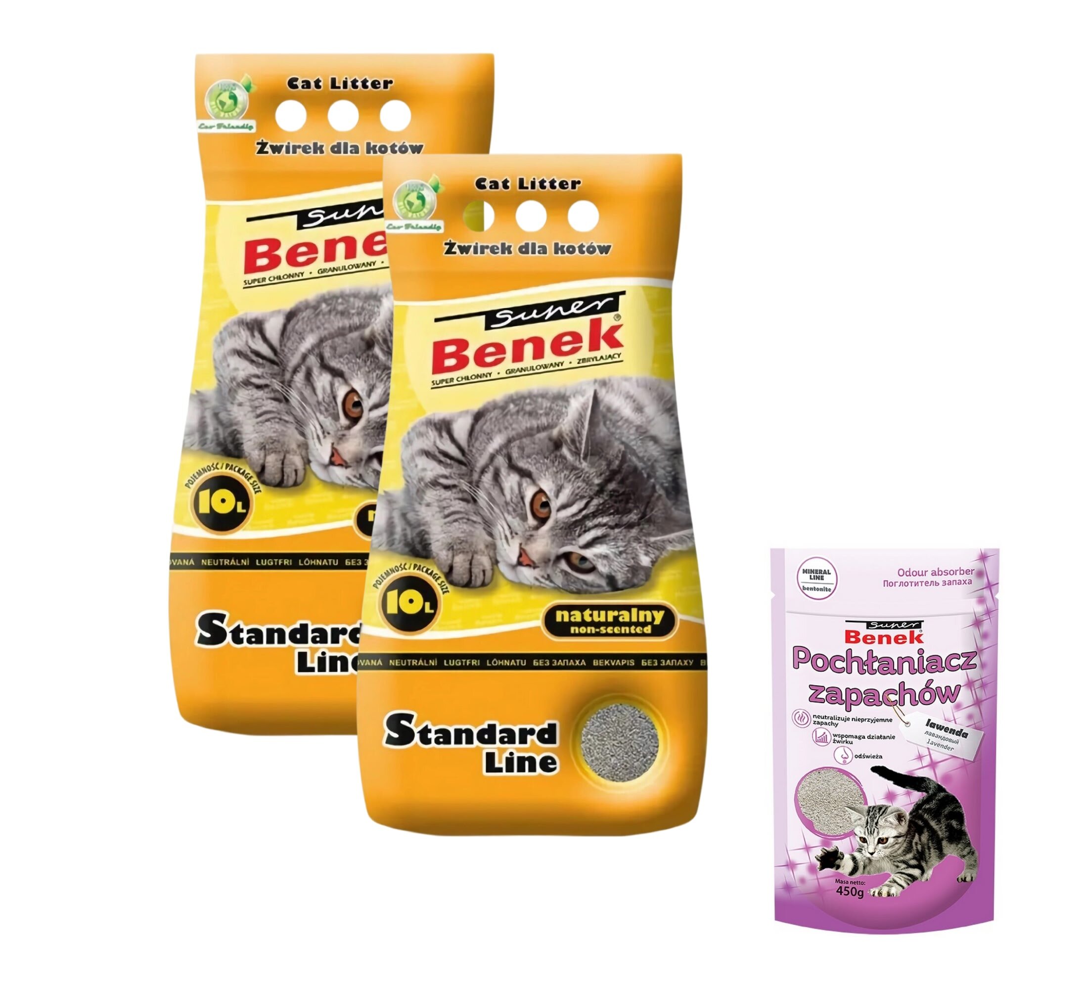 SUPER BENEK Standard Naturalny 10111 2 x 10 L + Pochłaniacz zapachu ...