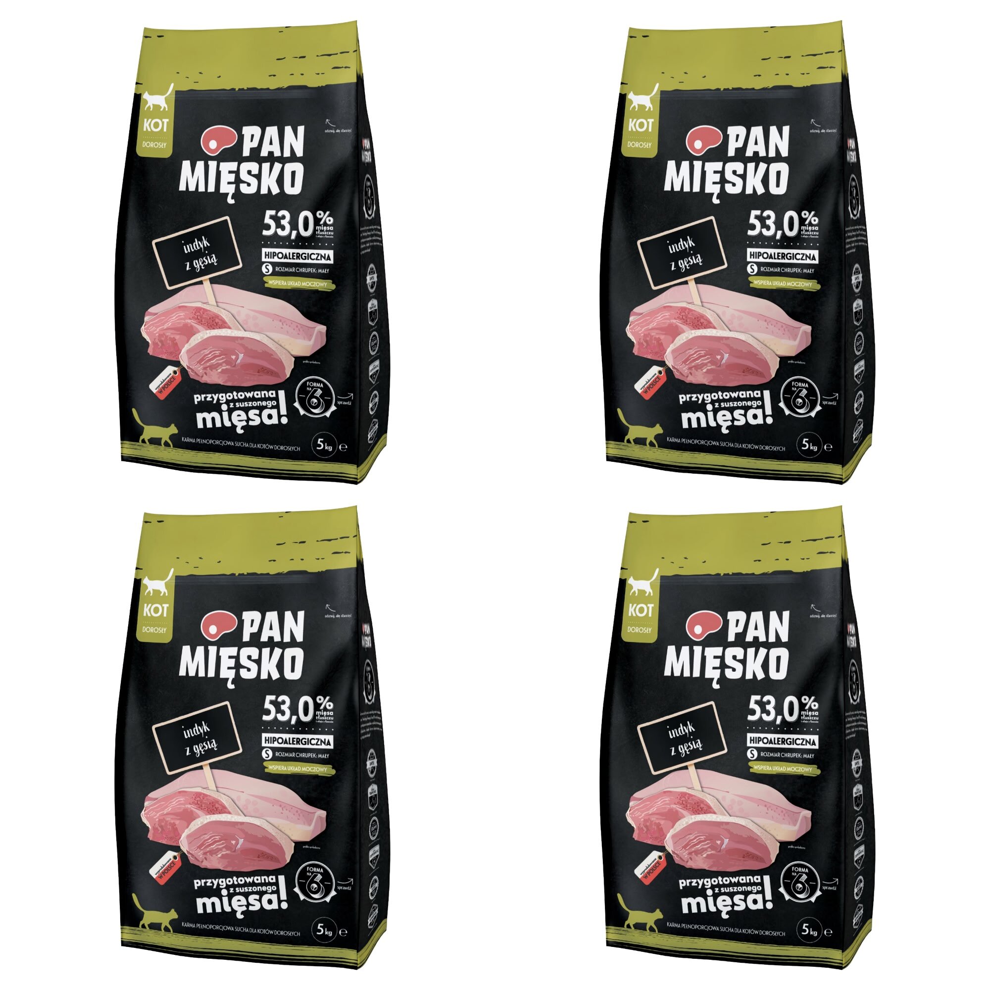 PAN MIĘSKO Indyk z gęsią 4 x 5 kg Karma dla kota - niskie ceny i opinie ...